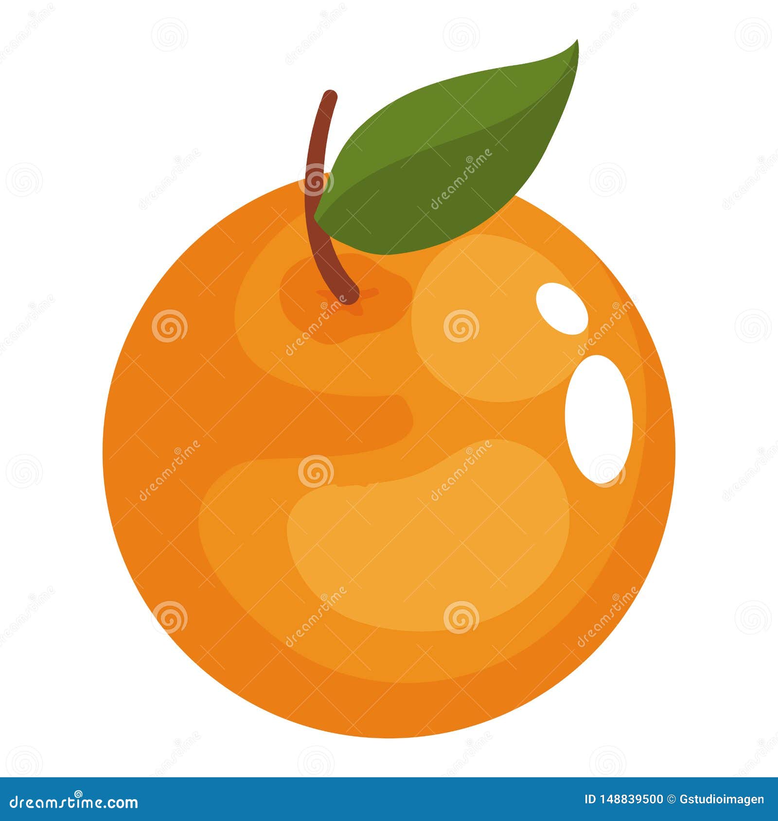 Orange citrus fruit icon stock illustration. Illustration of juicy ...