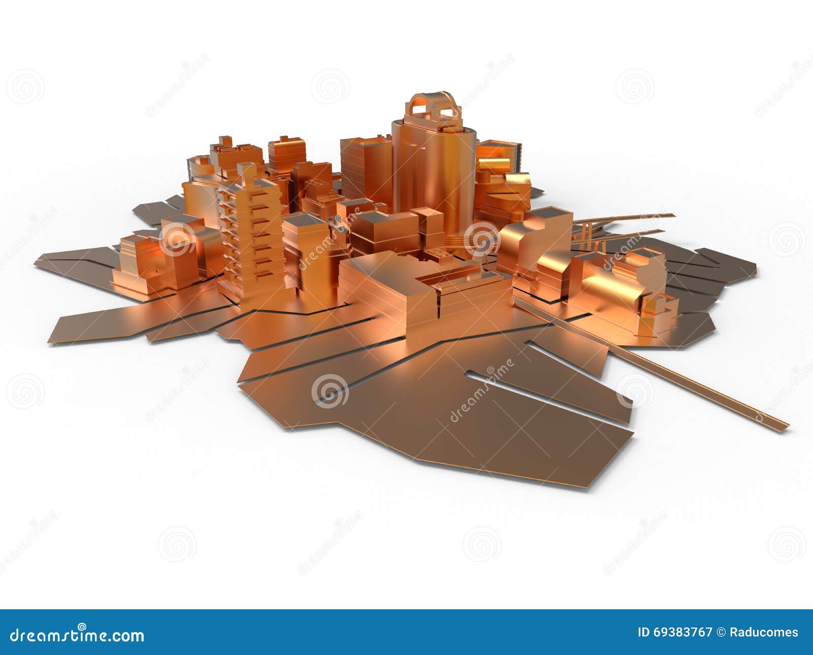 Orange City Layout Illustration Stock Illustration - Illustration of ...