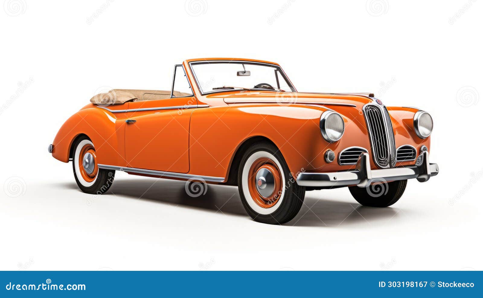 Orange Classic Convertible in Scandinavian Style: a Precise and Sharp ...