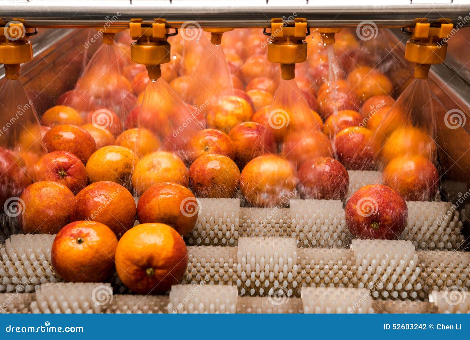 Orange cleaning process stock photo. Image of roller - 52603242