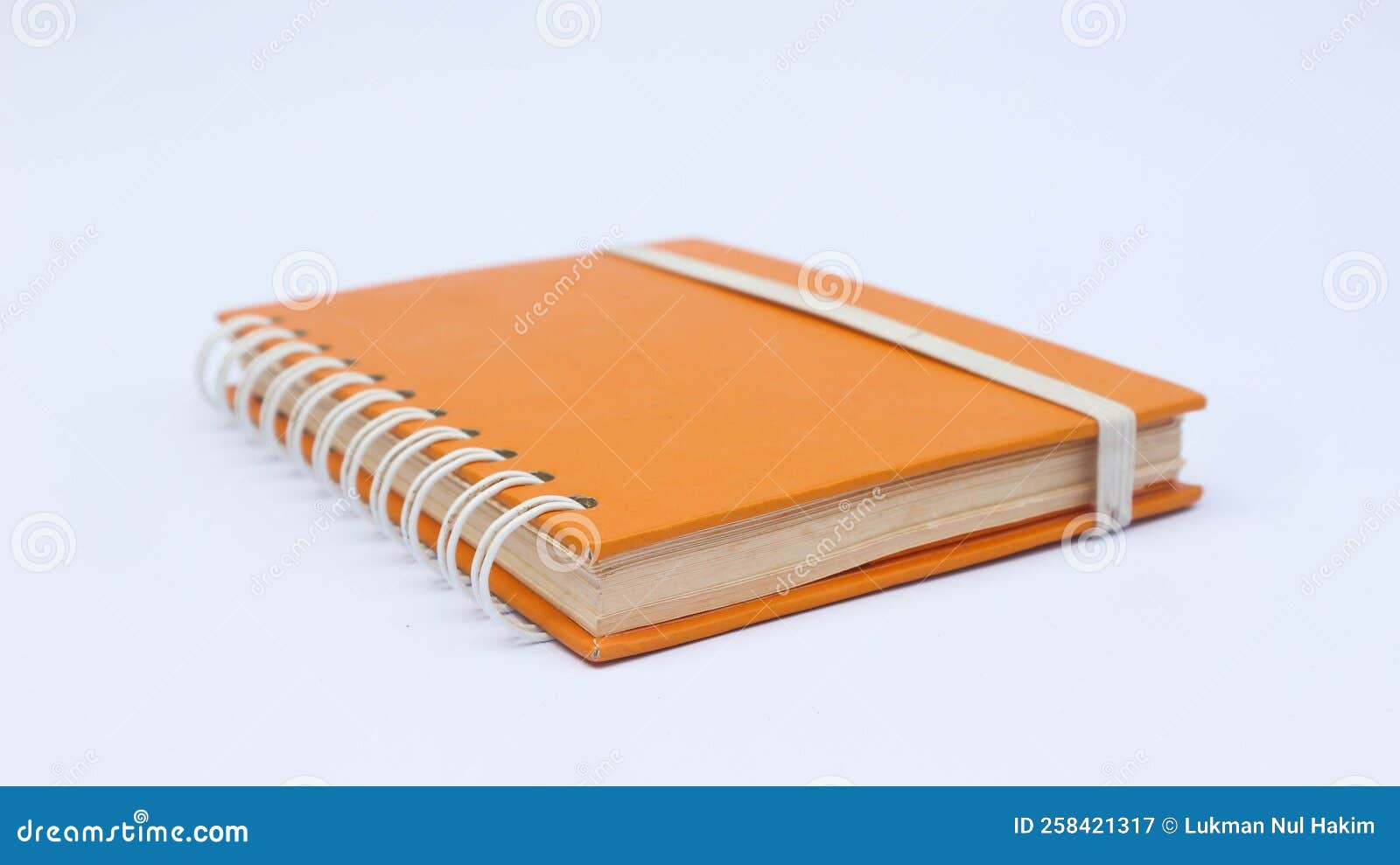 Orange Closed Notebook Mockup Isolated on White Stock Image - Image of ...