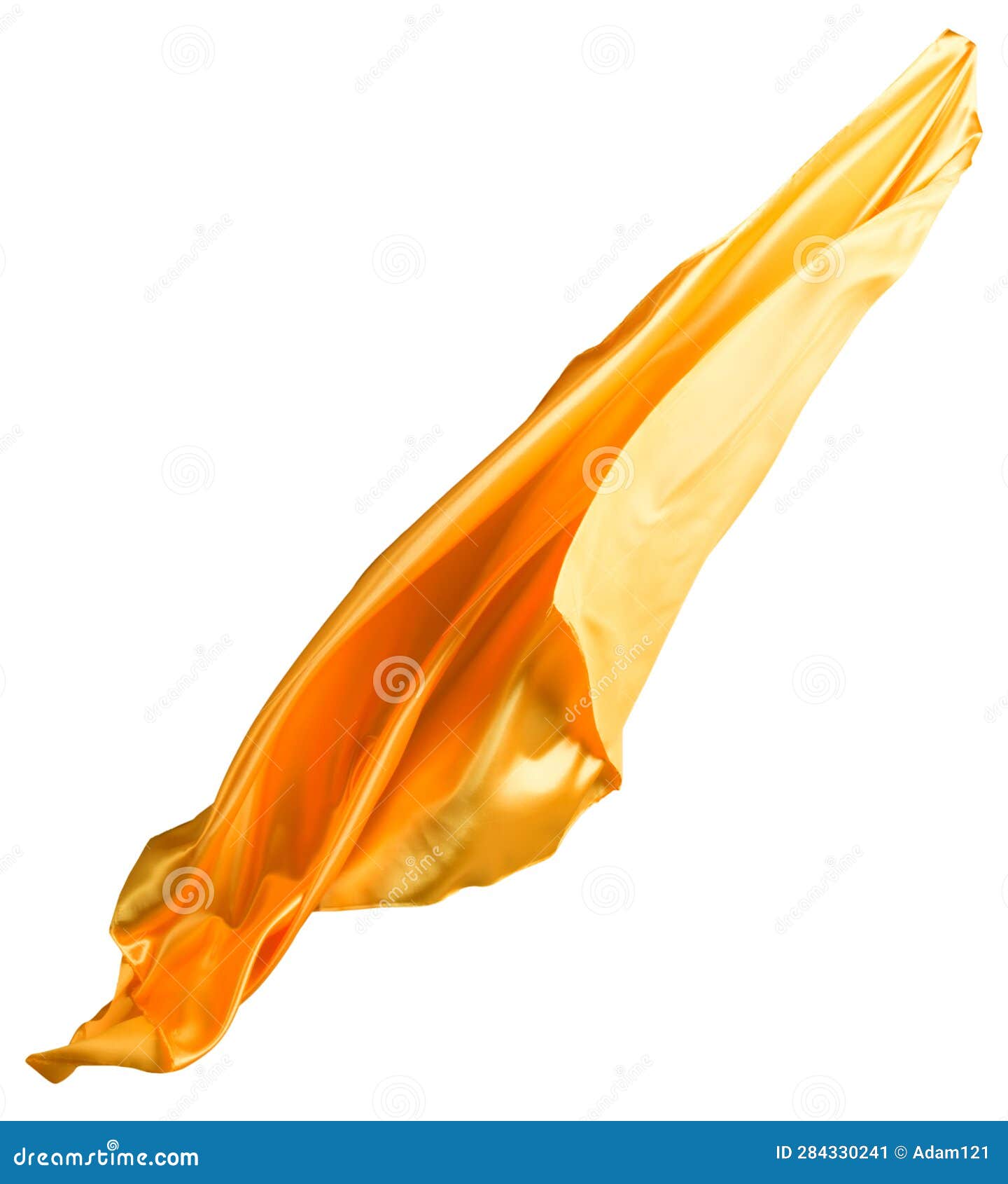 Orange cloth flutters stock image. Image of wave, fabric - 284330241