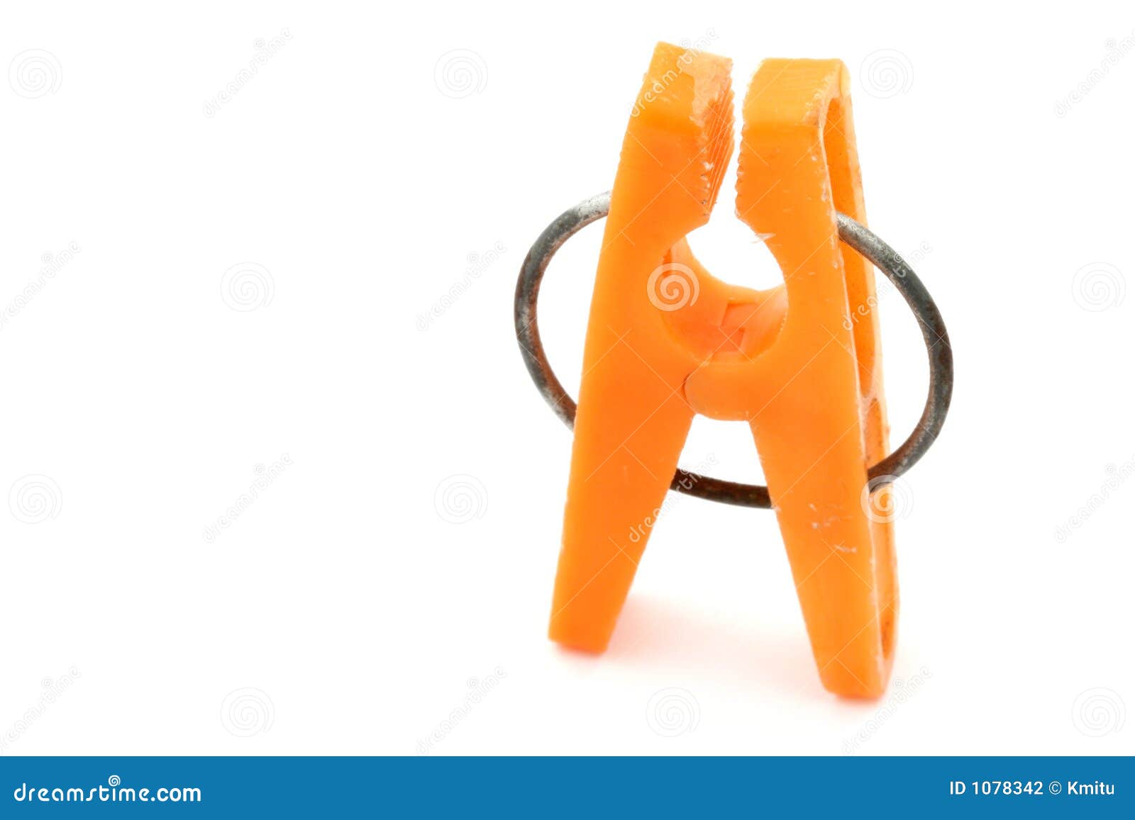 Orange clothes peg stock photo. Image of clips, coloured - 1078342