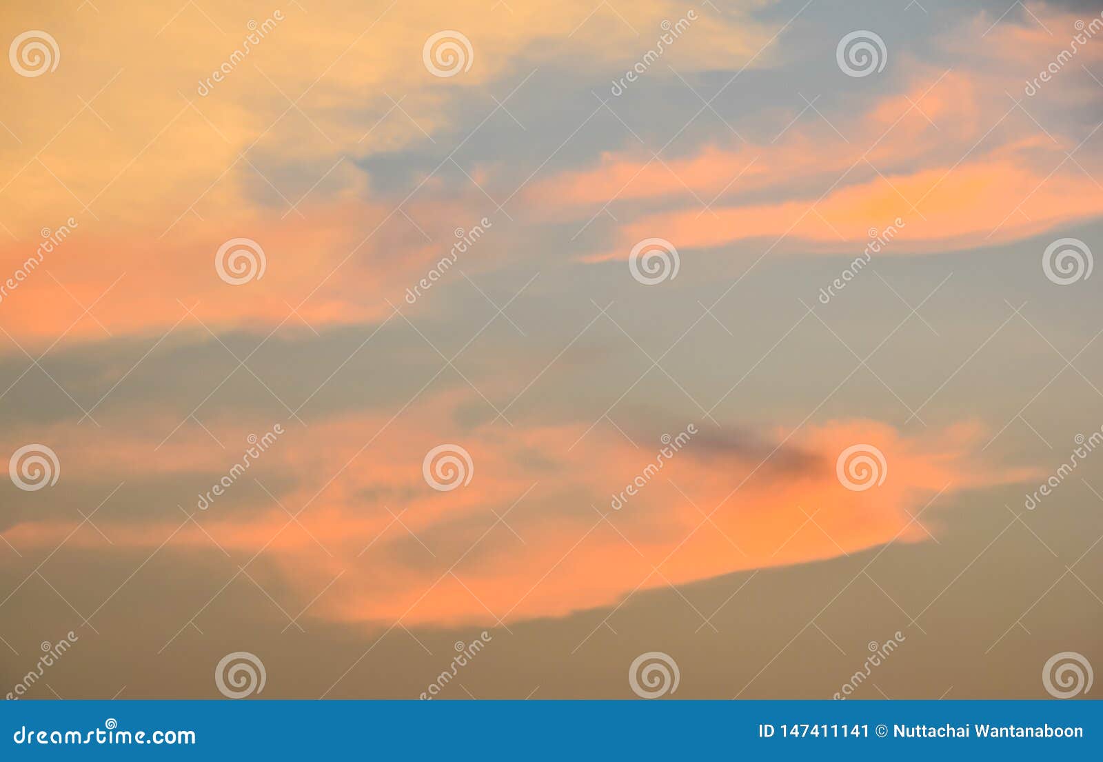 Orange Clouds in the Sun Will Fall Stock Image - Image of landscape ...