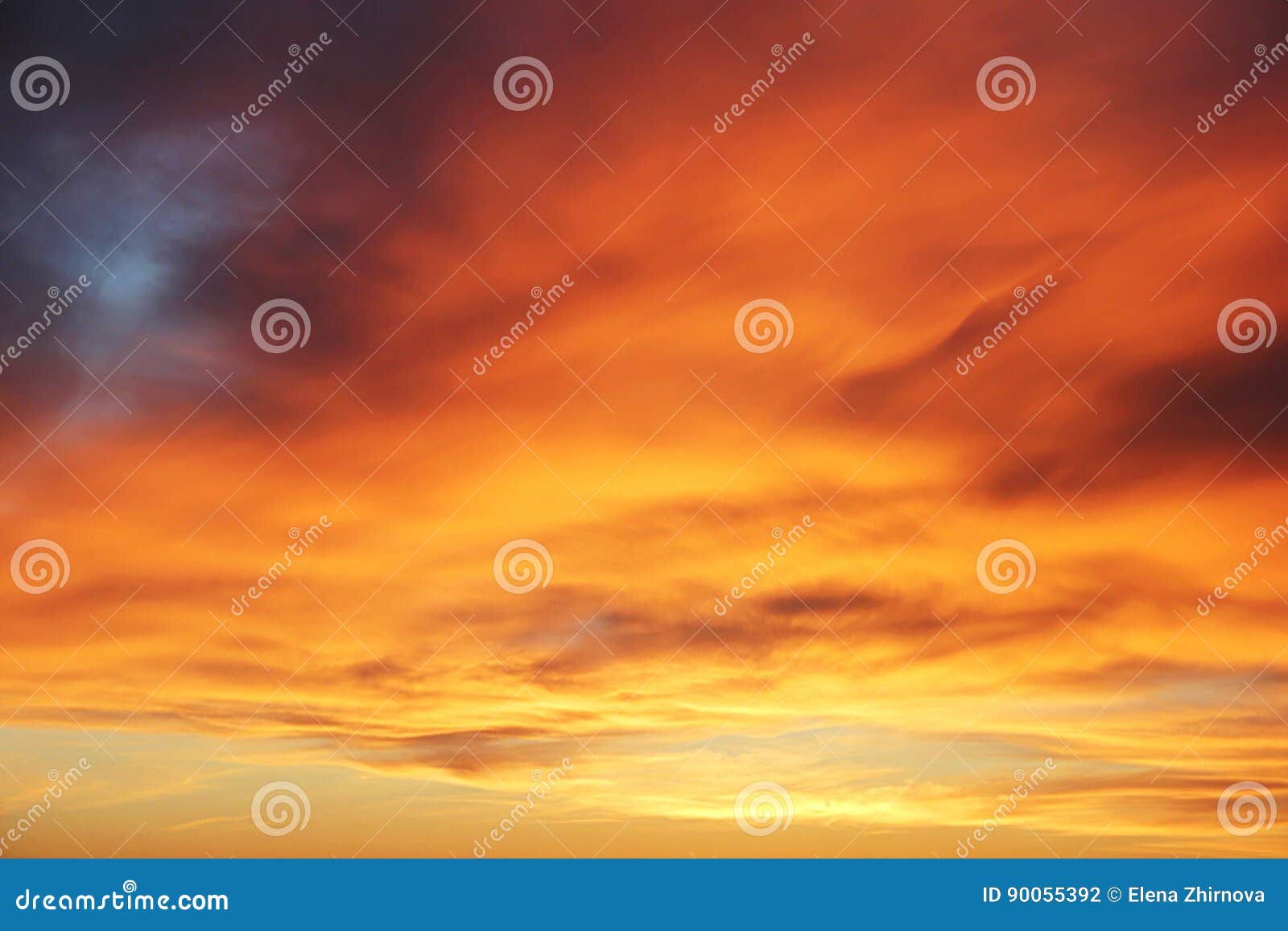Orange clouds at sunset stock photo. Image of clouds - 90055392