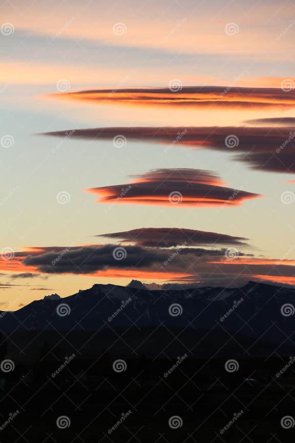 Orange Clouds in a Sunset Sky Stock Photo - Image of reflection, dawn ... Orange Clouds in a Sunset Sky Stock Photo - Image of reflection, dawn ...