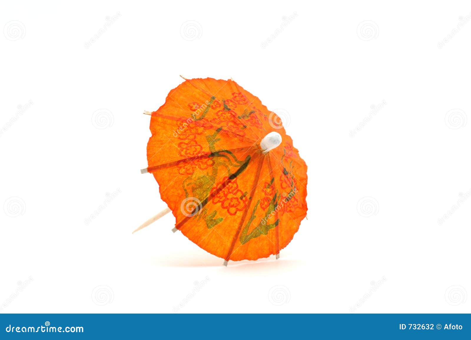 Orange Cocktail Umbrella #1 Stock Photo - Image of drink, skewer: 732632