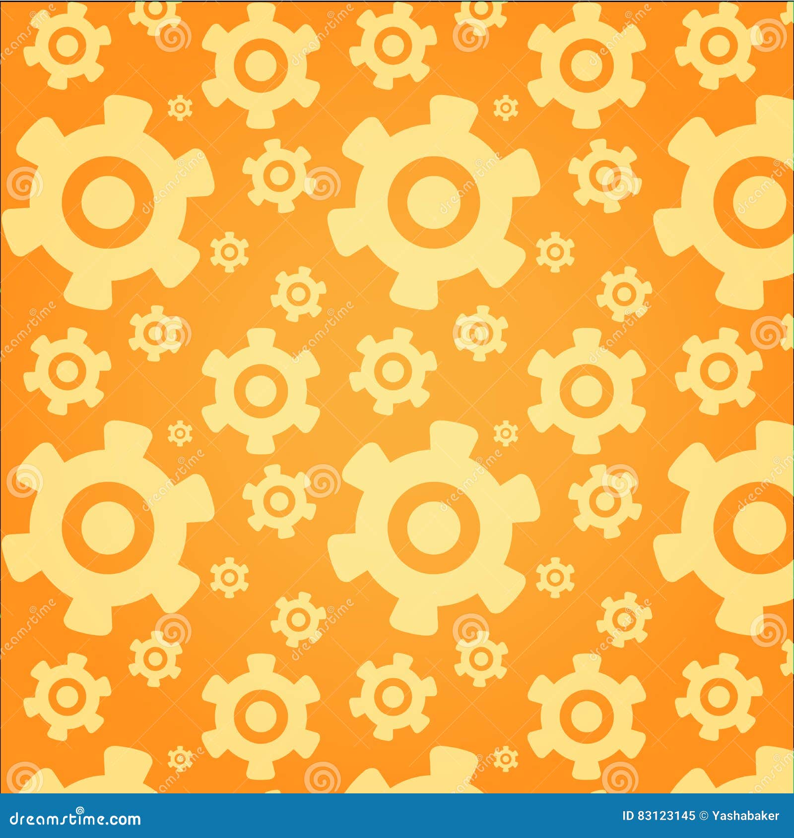 Orange Cog Wheel Backround Pattern Stock Illustration - Illustration of ...