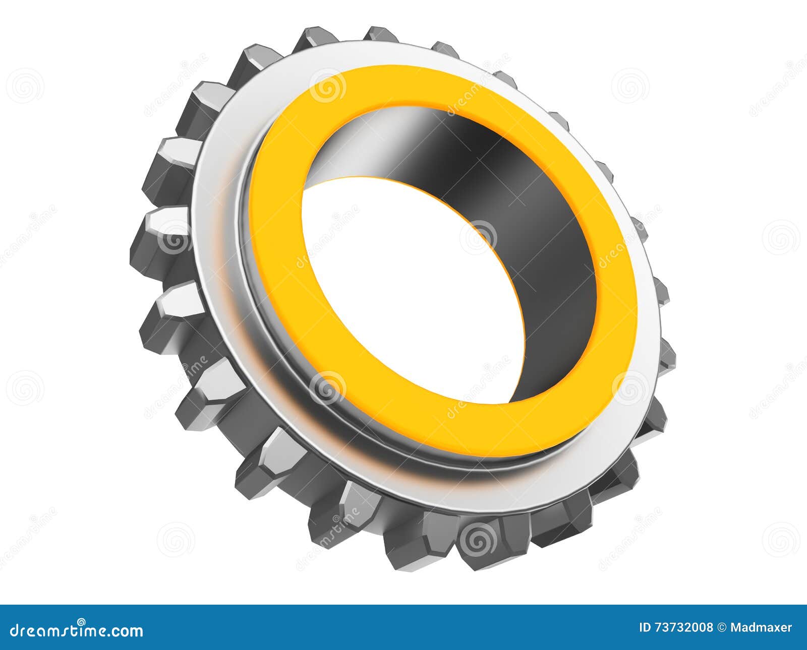 Orange color gear wheel stock illustration. Illustration of wheel ...