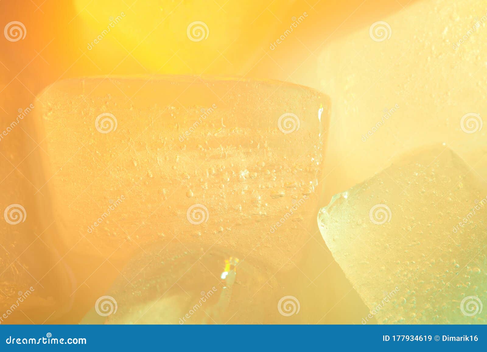 Orange color ice cube stock image. Image of clear, color - 177934619