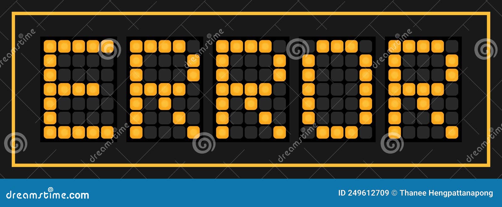 Orange Led Banner in Word Error on Black Background Stock Vector ...