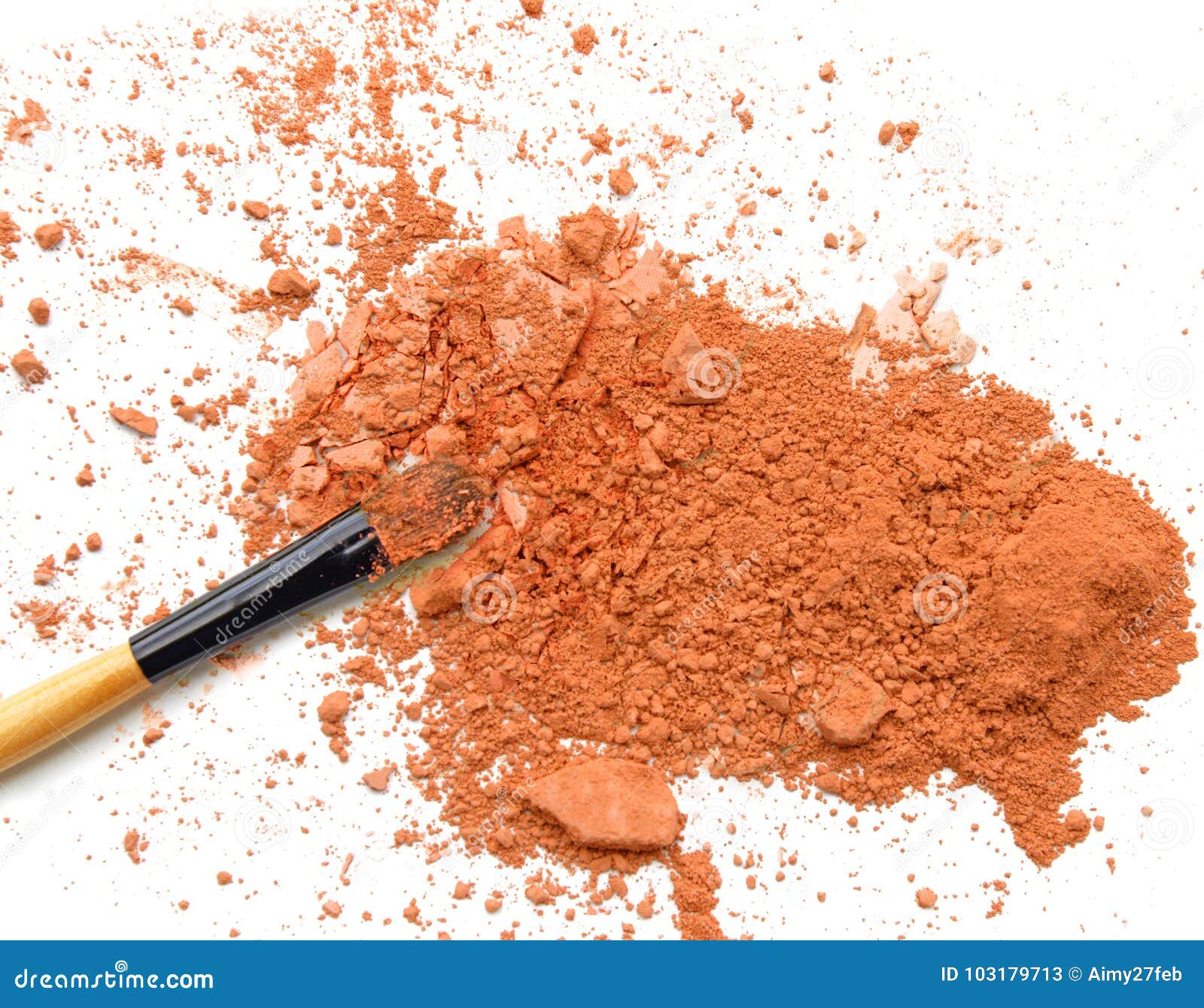 Orange Color Makeup Powder and Blush . Stock Image - Image of beautiful ...