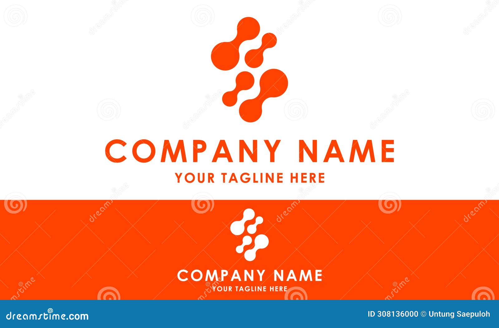 Orange Color Modern Minimalist Circle Pixel Tech Logo Design Stock Vector - Illustration of ...