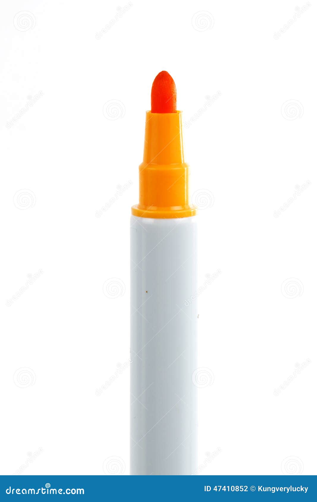 Orange Color pen stock photo. Image of education, isolated - 47410852