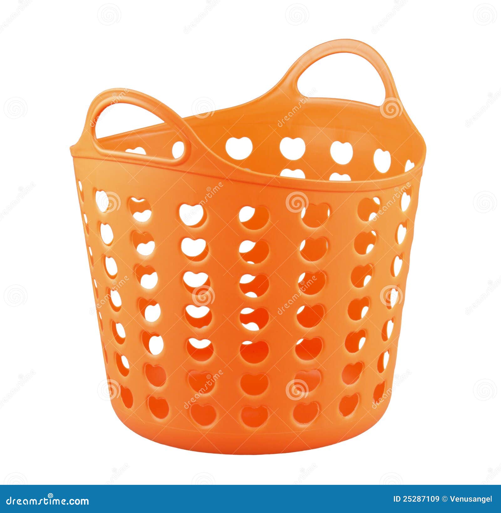 Orange Color Plastic Basket Stock Image - Image of carrier, keeping ...