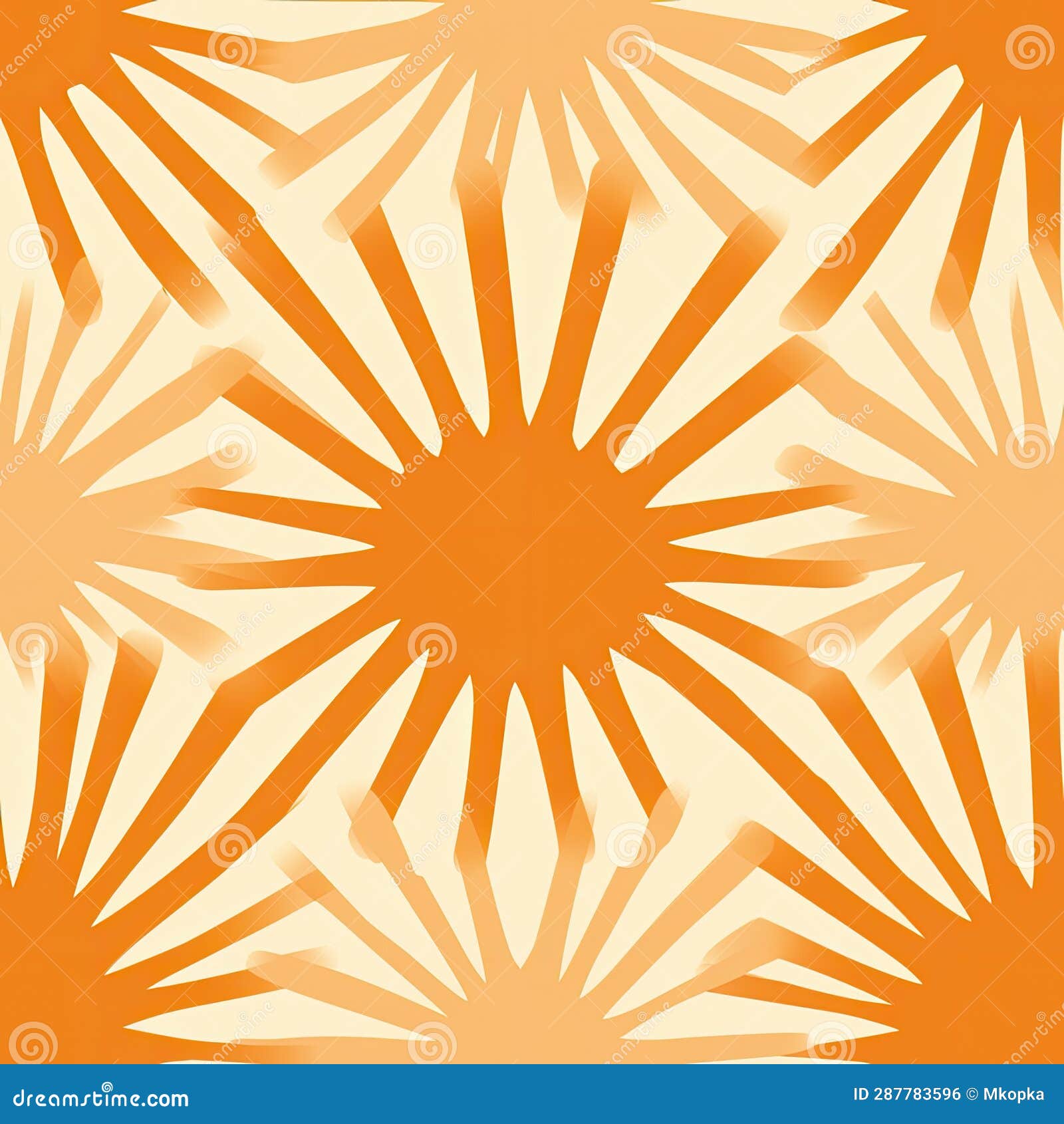 Orange Color Sunburst Geometric Seamless Repeating Background Stock ...