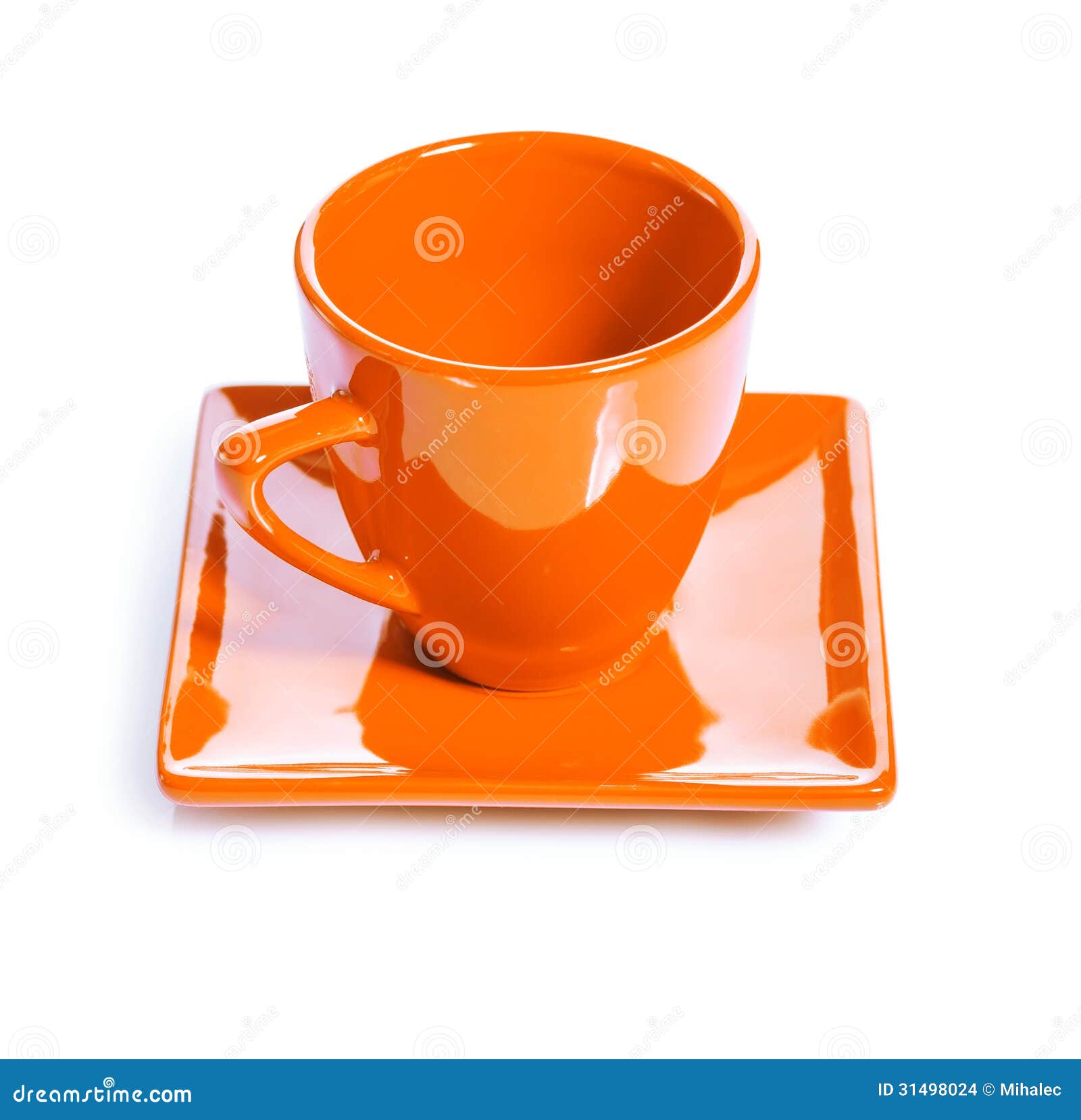 Orange colored coffee cup stock photo. Image of break - 31498024