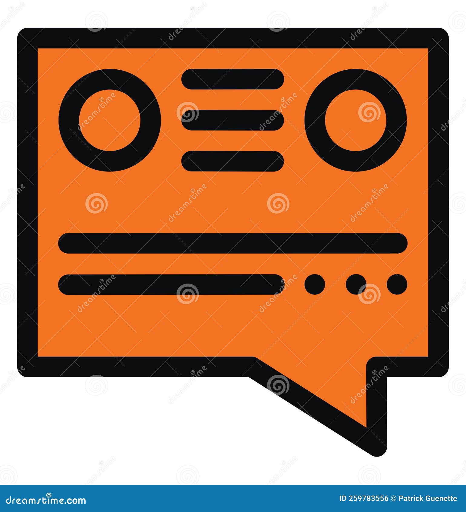 Orange Colored Notification , Icon Stock Vector - Illustration of text ...