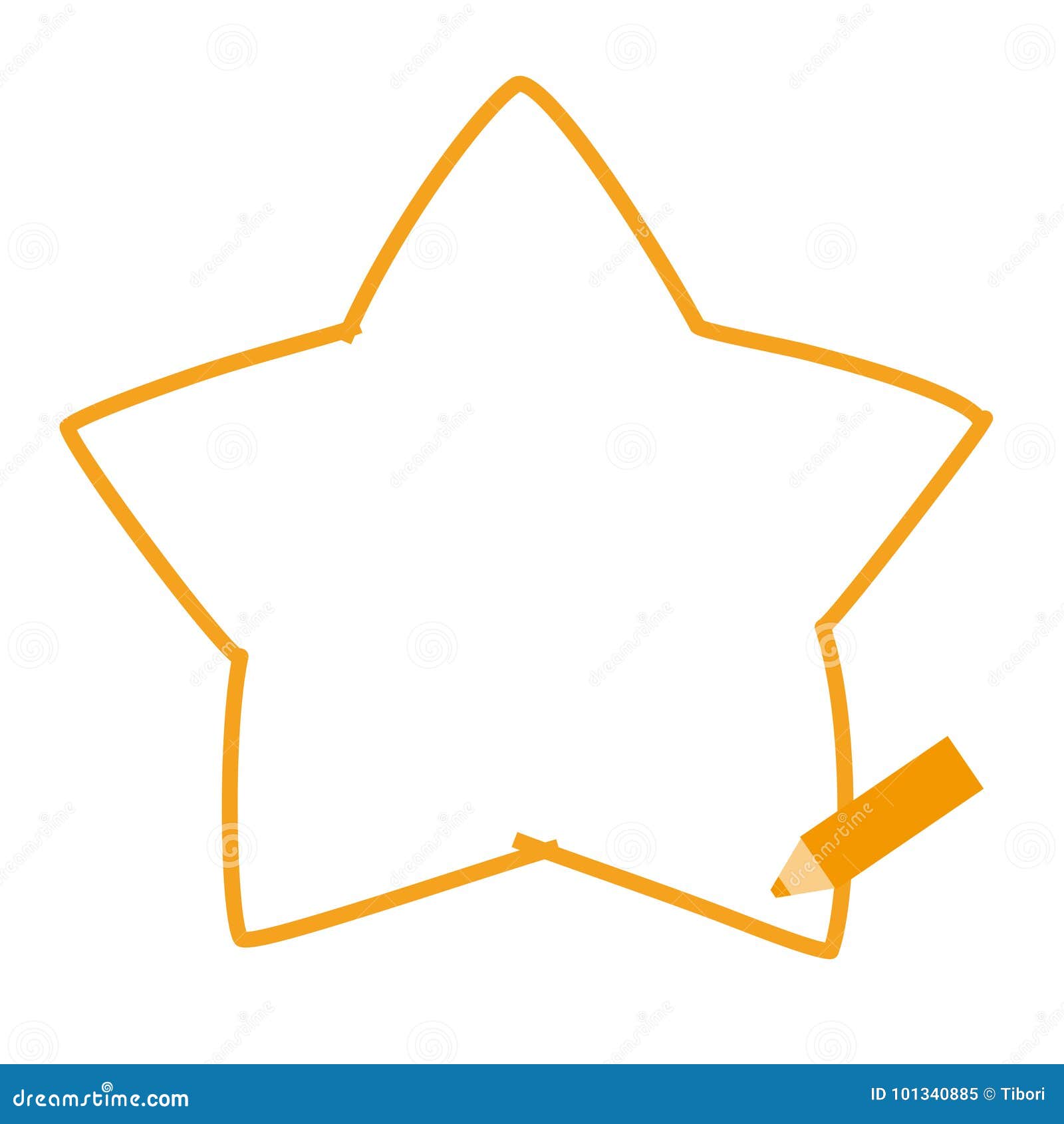 Colored Pencils Frames, Star Shape Stock Illustration - Illustration of ...