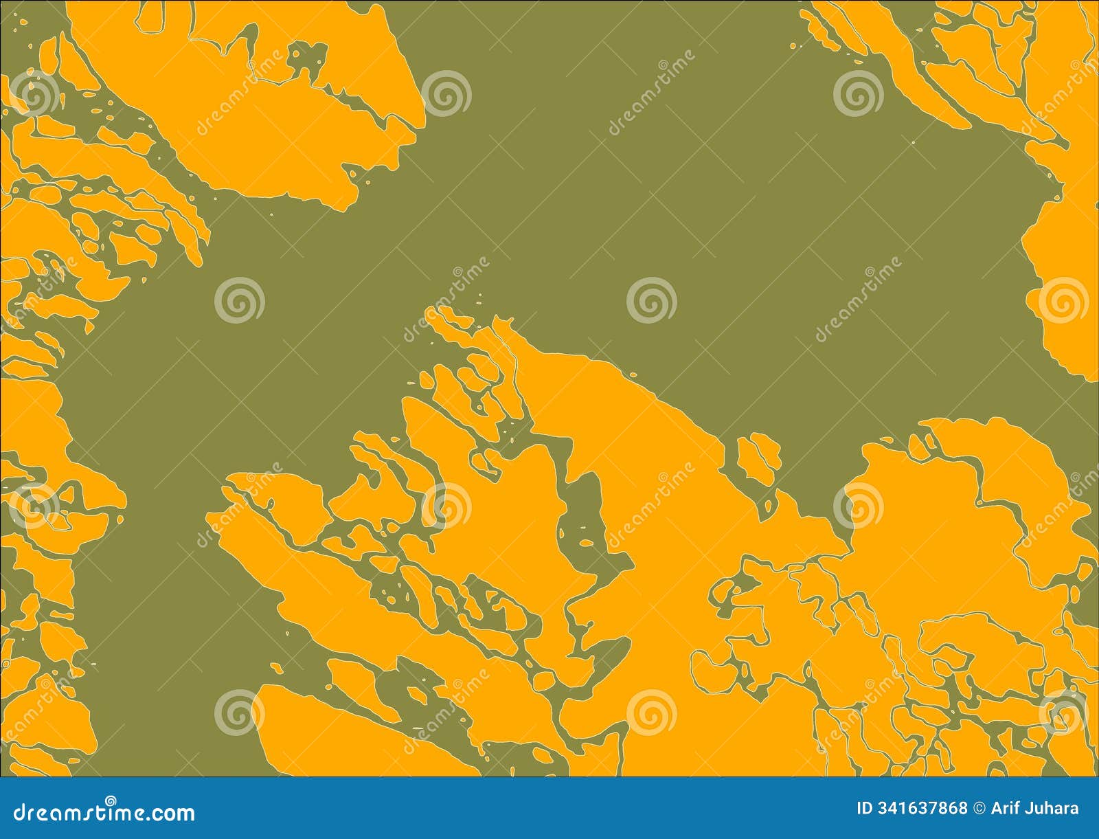 Orange Colored Polygon Topographic Map Background Stock Illustration ...