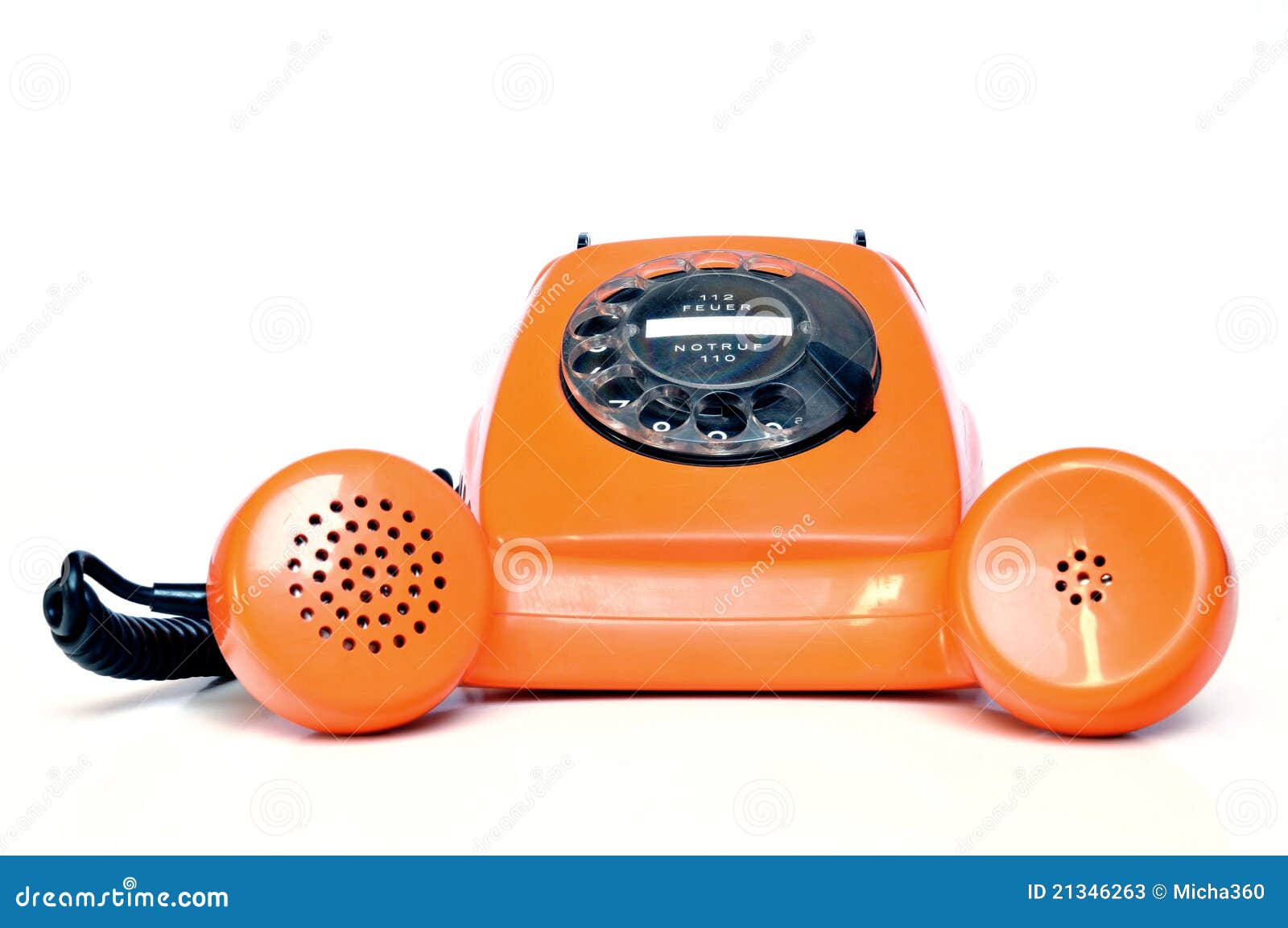 Orange colored telephone stock image. Image of curly - 21346263