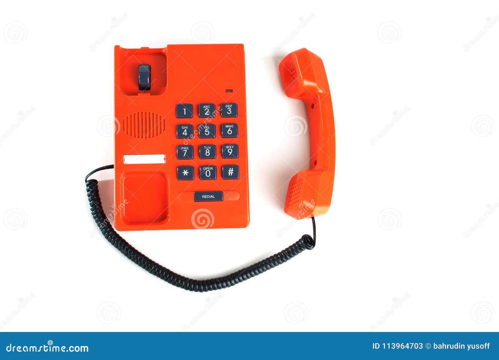 Orange colored telephone stock image. Image of cord - 113964703