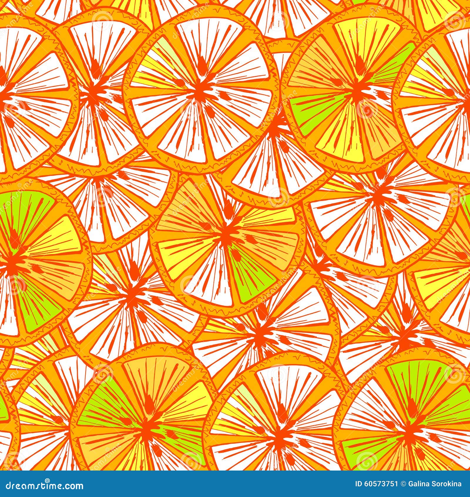 Orange Colorful Seamless Pattern Stock Vector - Illustration of meal ...