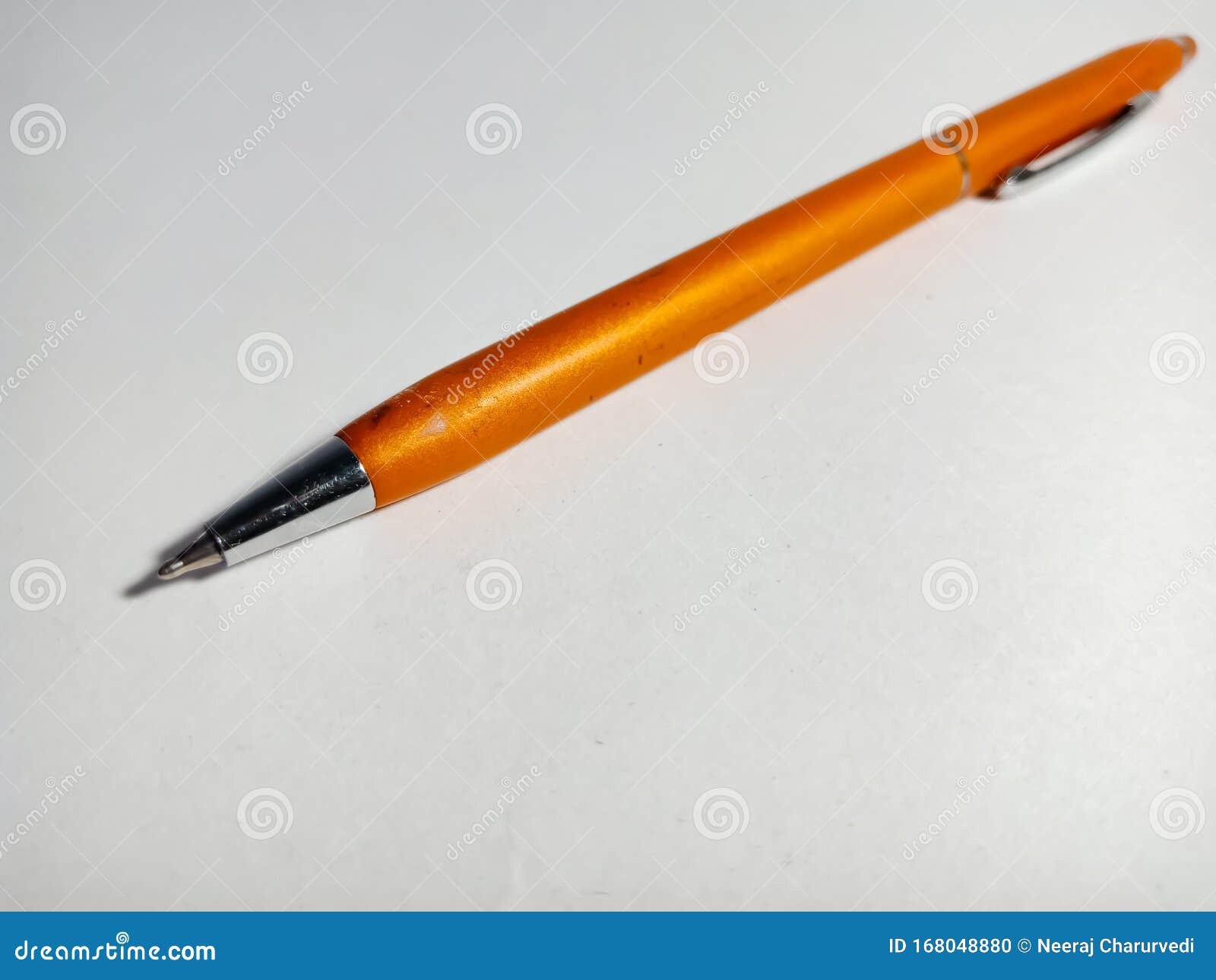 Orange Colour Pen Pointer Isolated on White Background 库存照片 - 图片 包括有 同位 ...