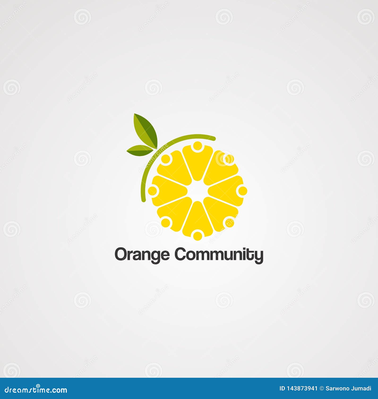 Orange Community Logo Vector, Icon, Element, and Template Stock Vector ...