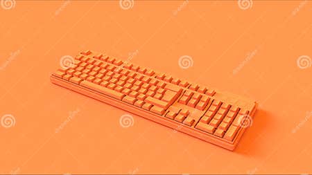 Orange Computer keyboard stock illustration. Illustration of office ...