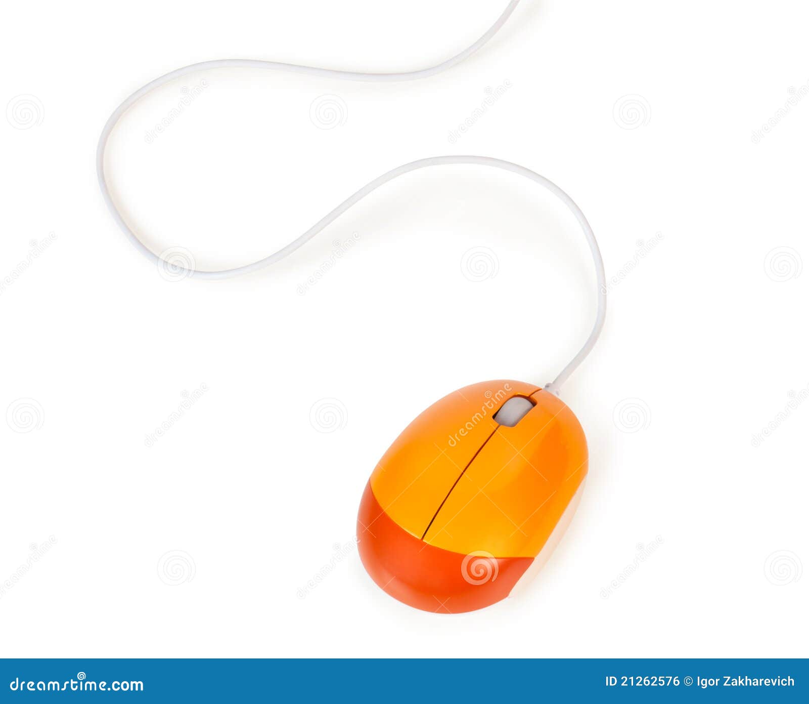 Orange computer mouse stock photo. Image of color, cable - 21262576