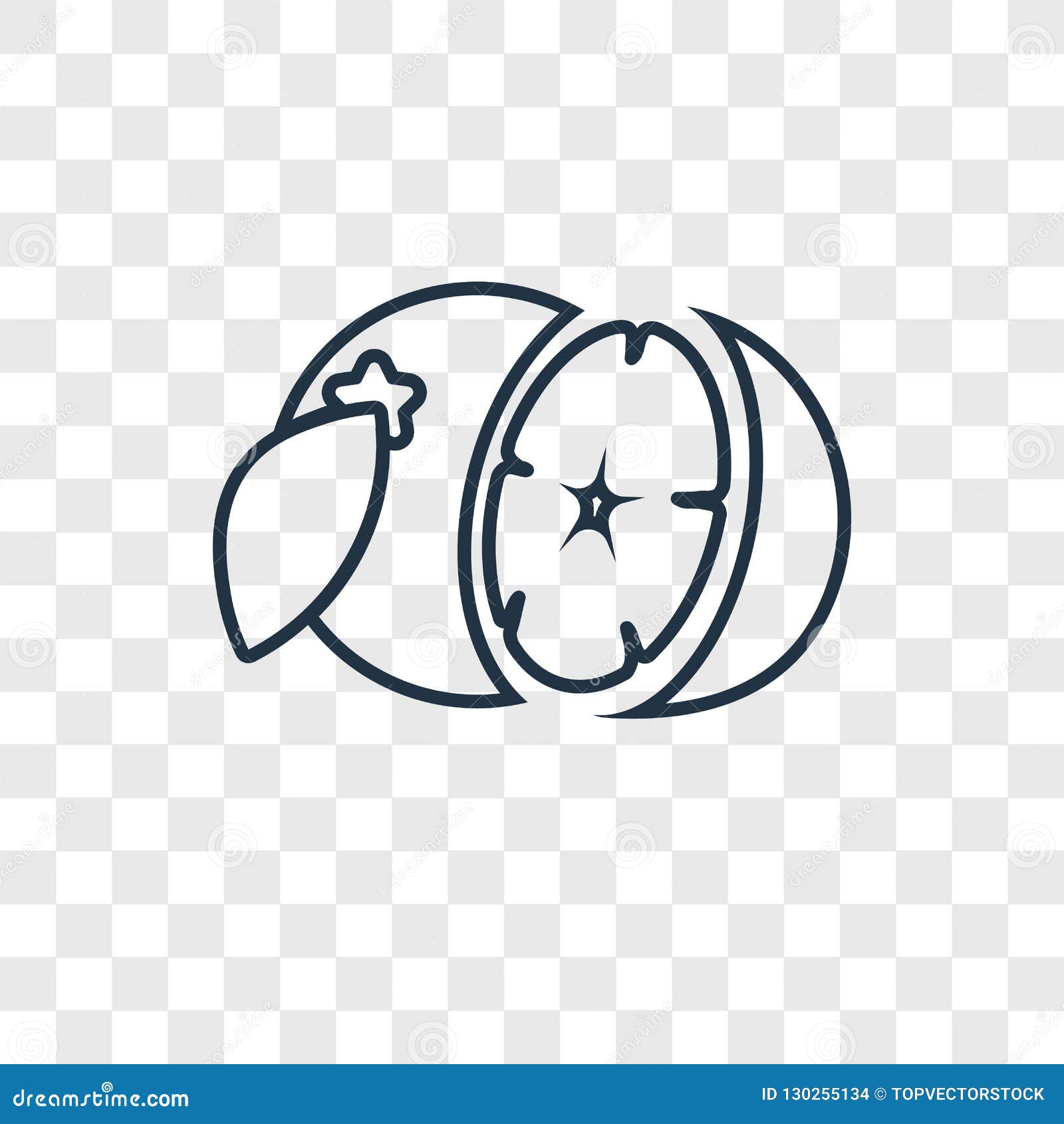 Orange Concept Vector Linear Icon Isolated on Transparent Background ...