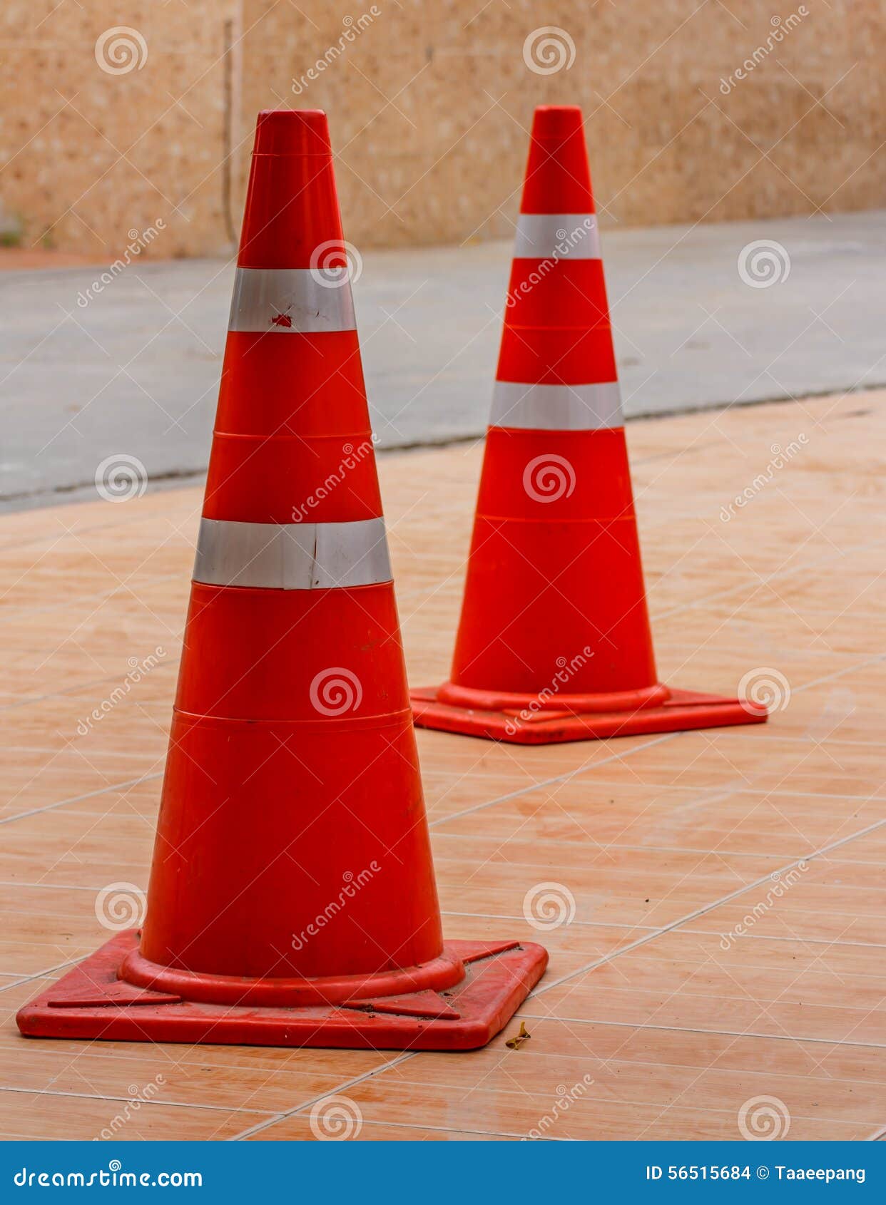 Orange cones stacked stock photo. Image of street, traffic - 56515684