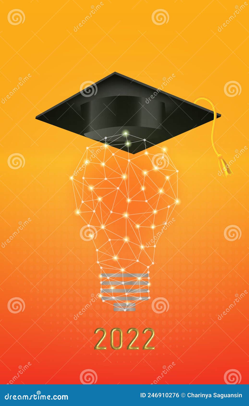 Orange Congratulations Idea Card Pattern Stock Vector - Illustration of ...