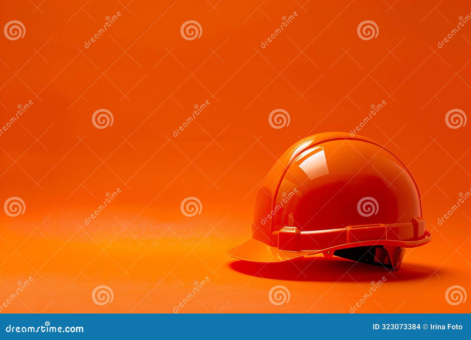 Orange Construction Helmet on an Orange Background. Stock Photo - Image ...