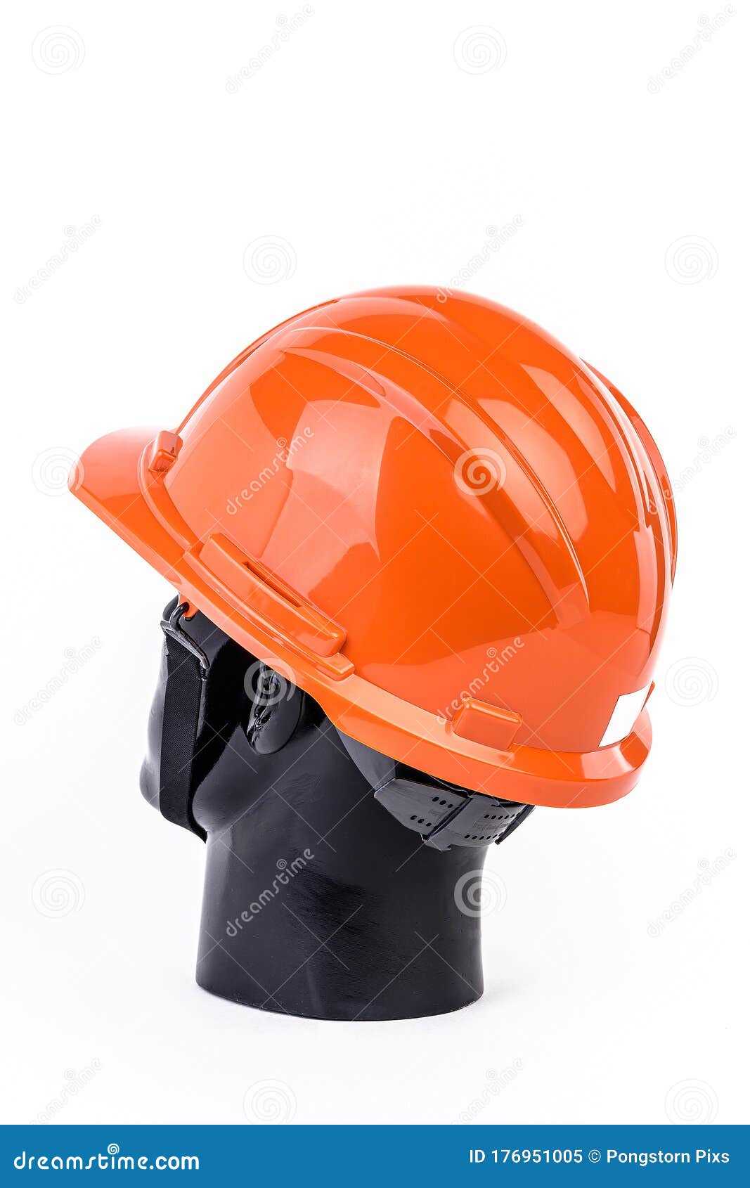 The ORANGE Construction Helmet To Protect and Safe Life in the ...