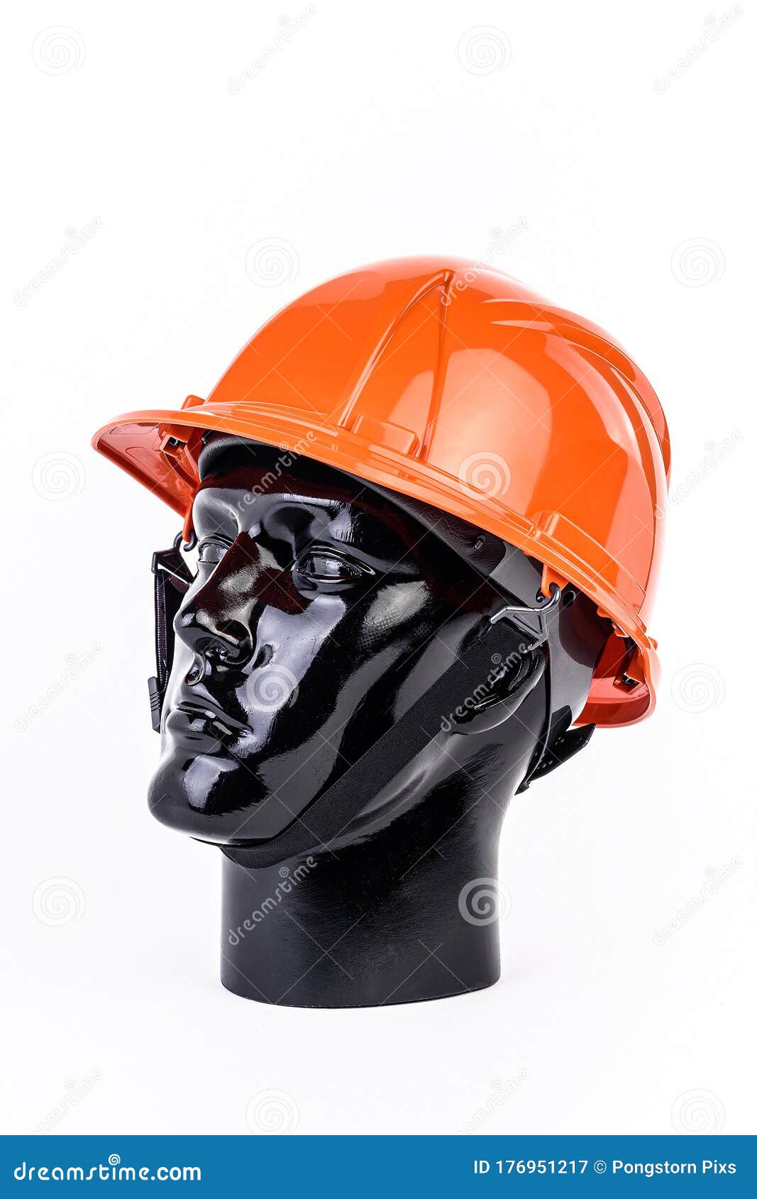 The ORANGE Construction Helmet To Protect and Safe Life in the ...