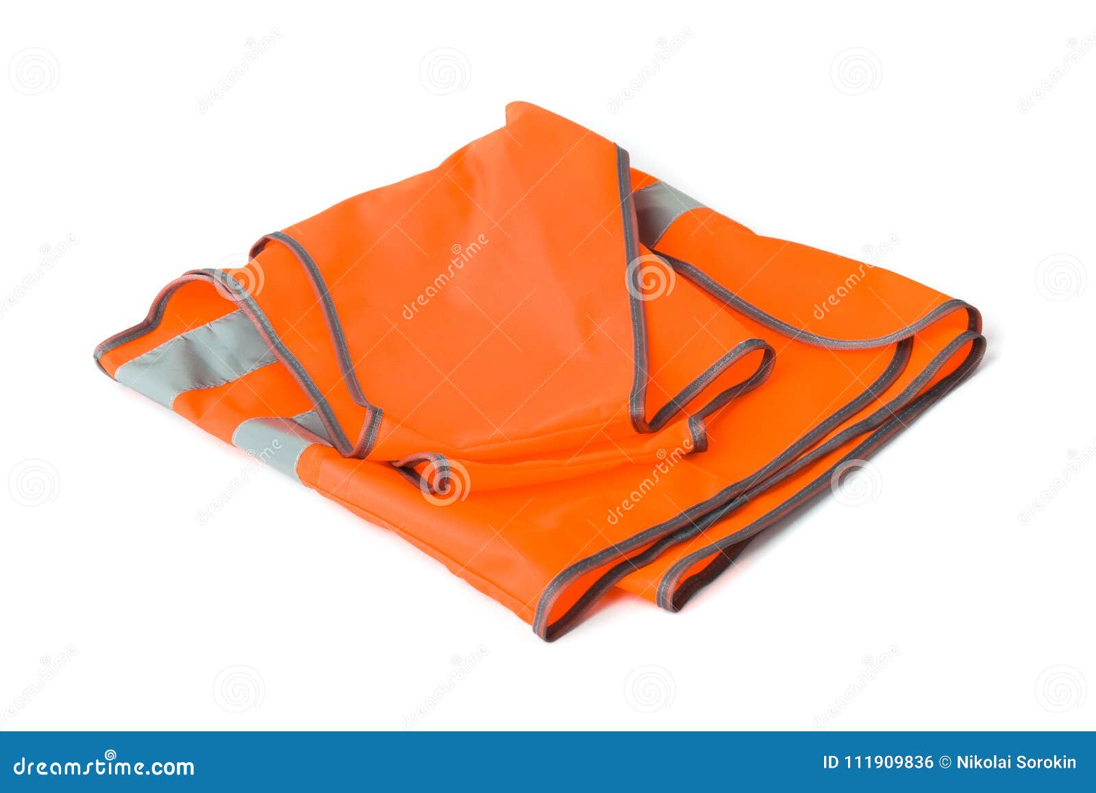 Orange construction jacket stock photo. Image of color - 111909836