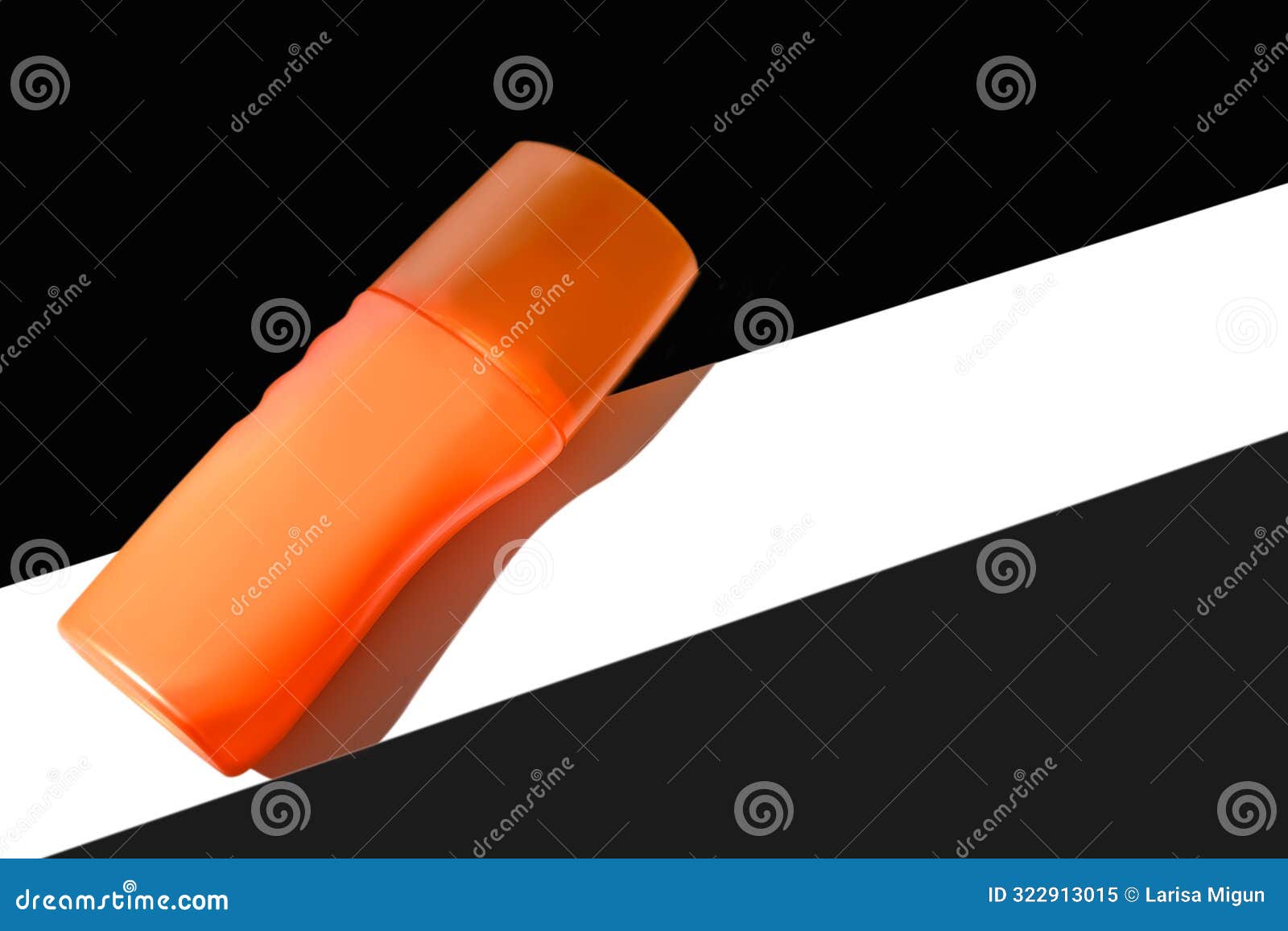 Orange Container for Cream on a White Background. Natural Product Stock ...