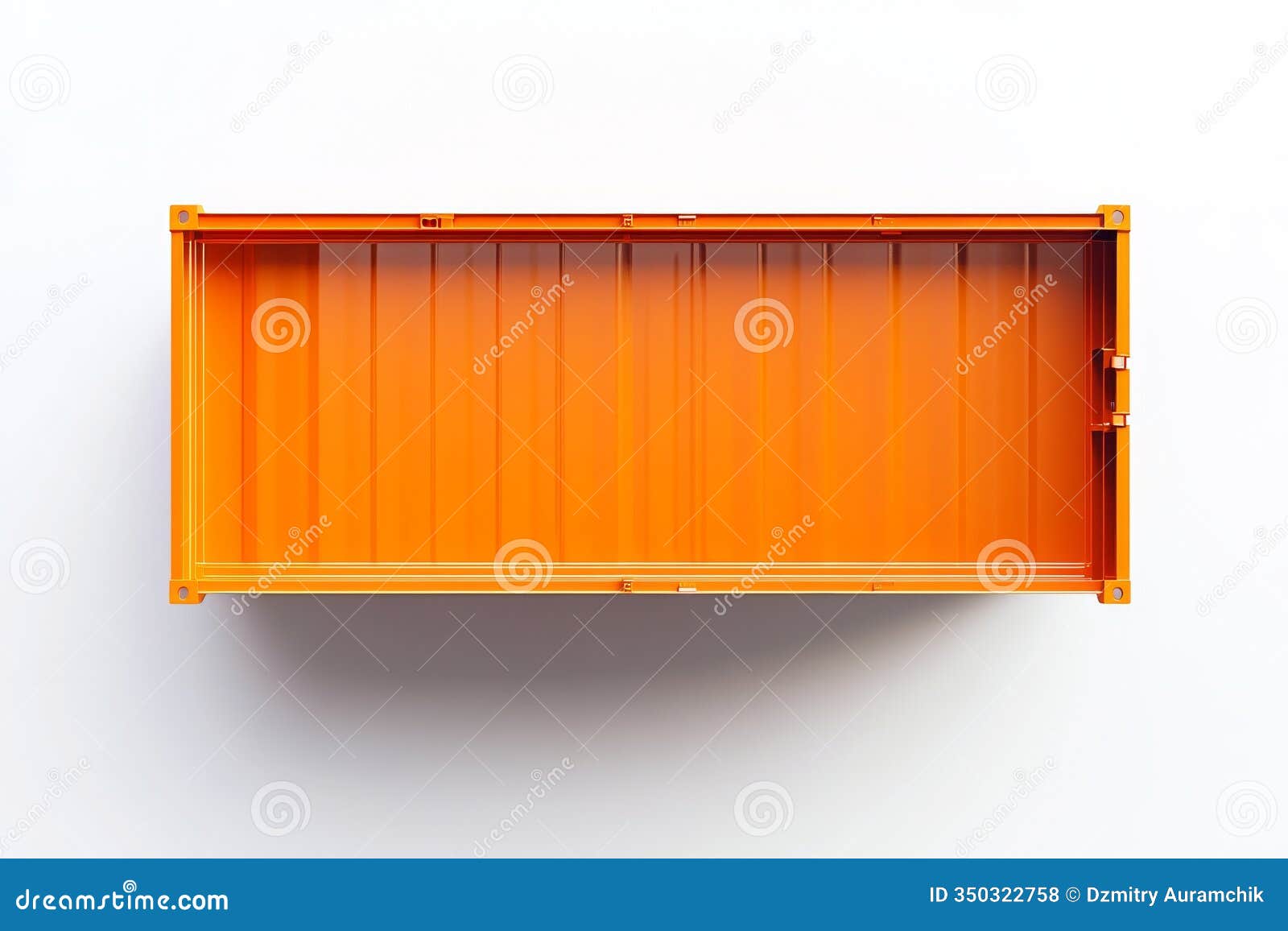 Orange Container Stock Sticker with 3D Cargo, Set Against a Transparent ...