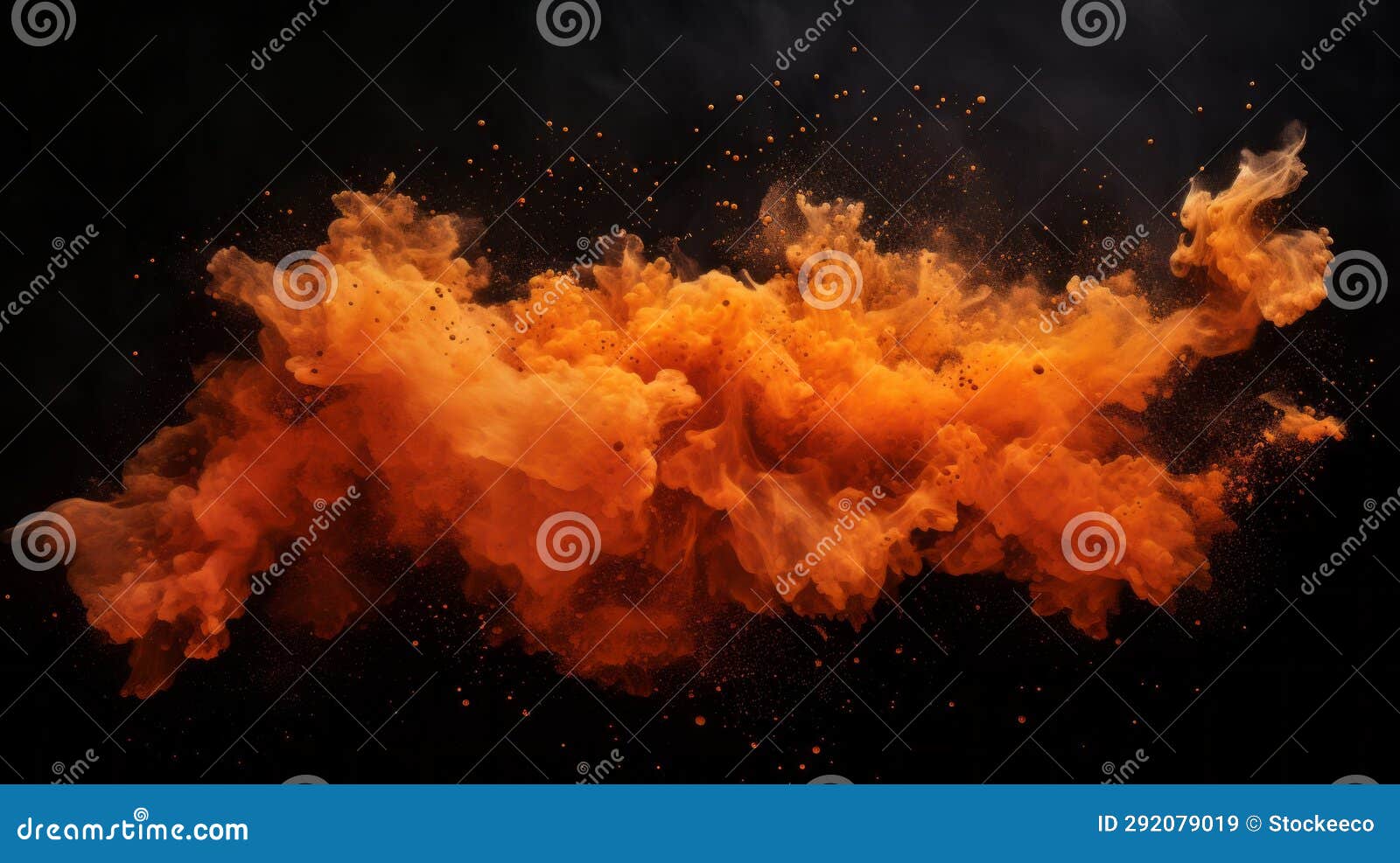 Orange Cosmic Cloud: Vibrant Stage Backdrop with Ethereal Cloudscape ...
