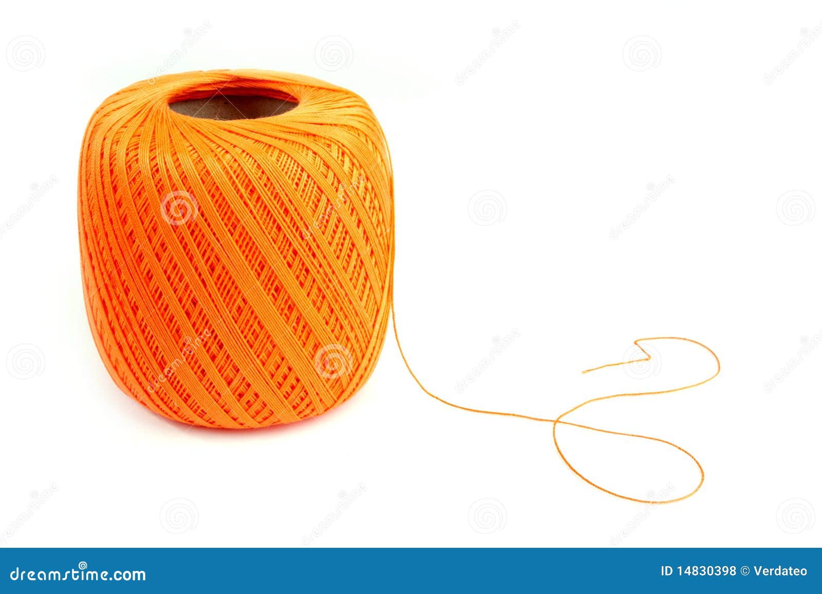 Orange cotton spool stock photo. Image of textile, cotton - 14830398