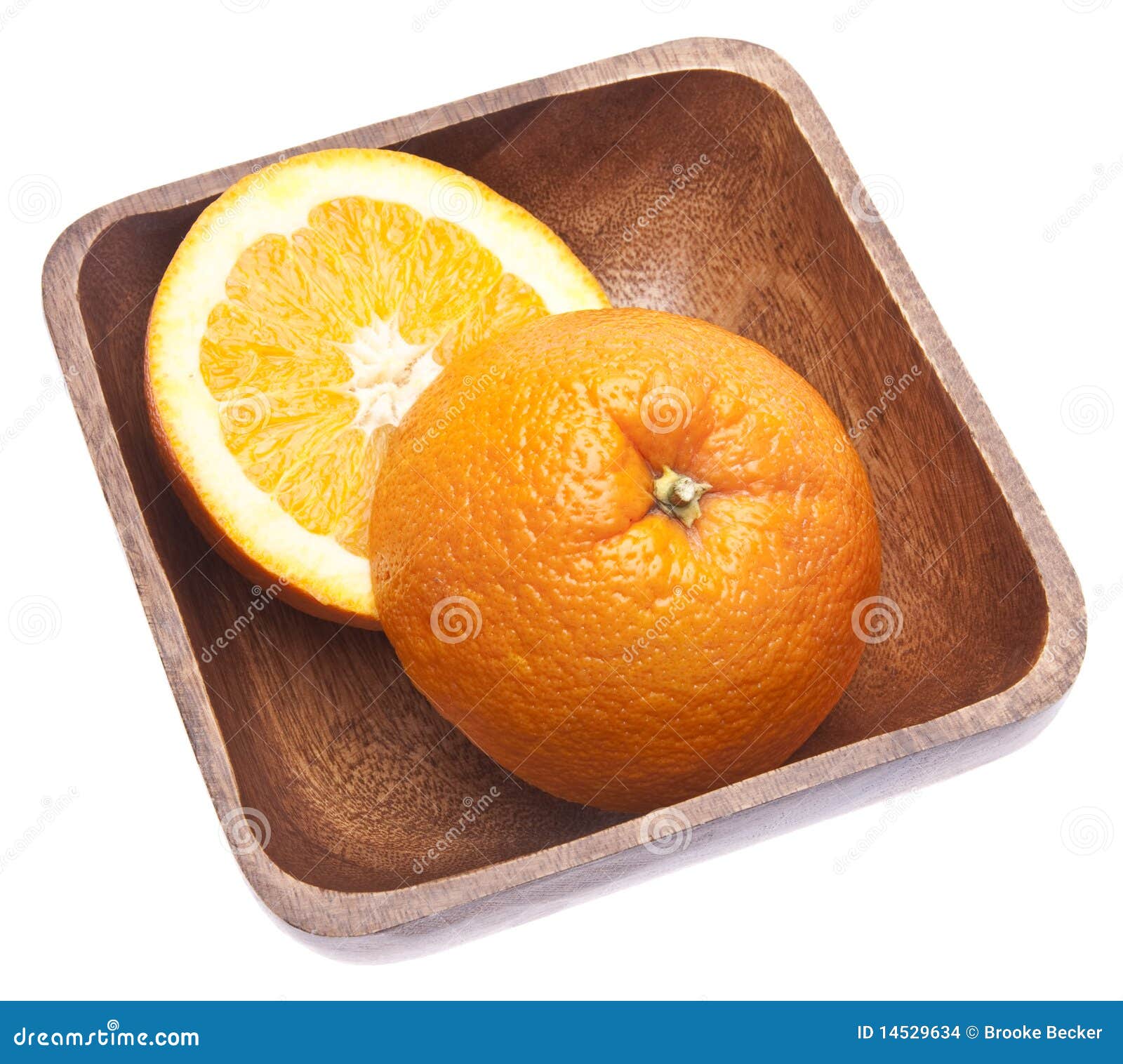 Orange coupée en tranches photo stock. Image du part - 14529634