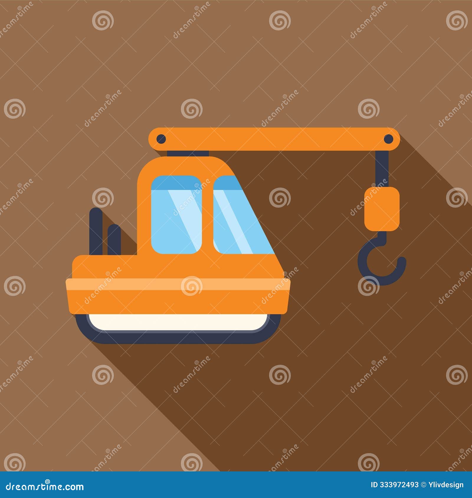 Crane Lifting Import Container And Upward Trend Arrow Vector ...