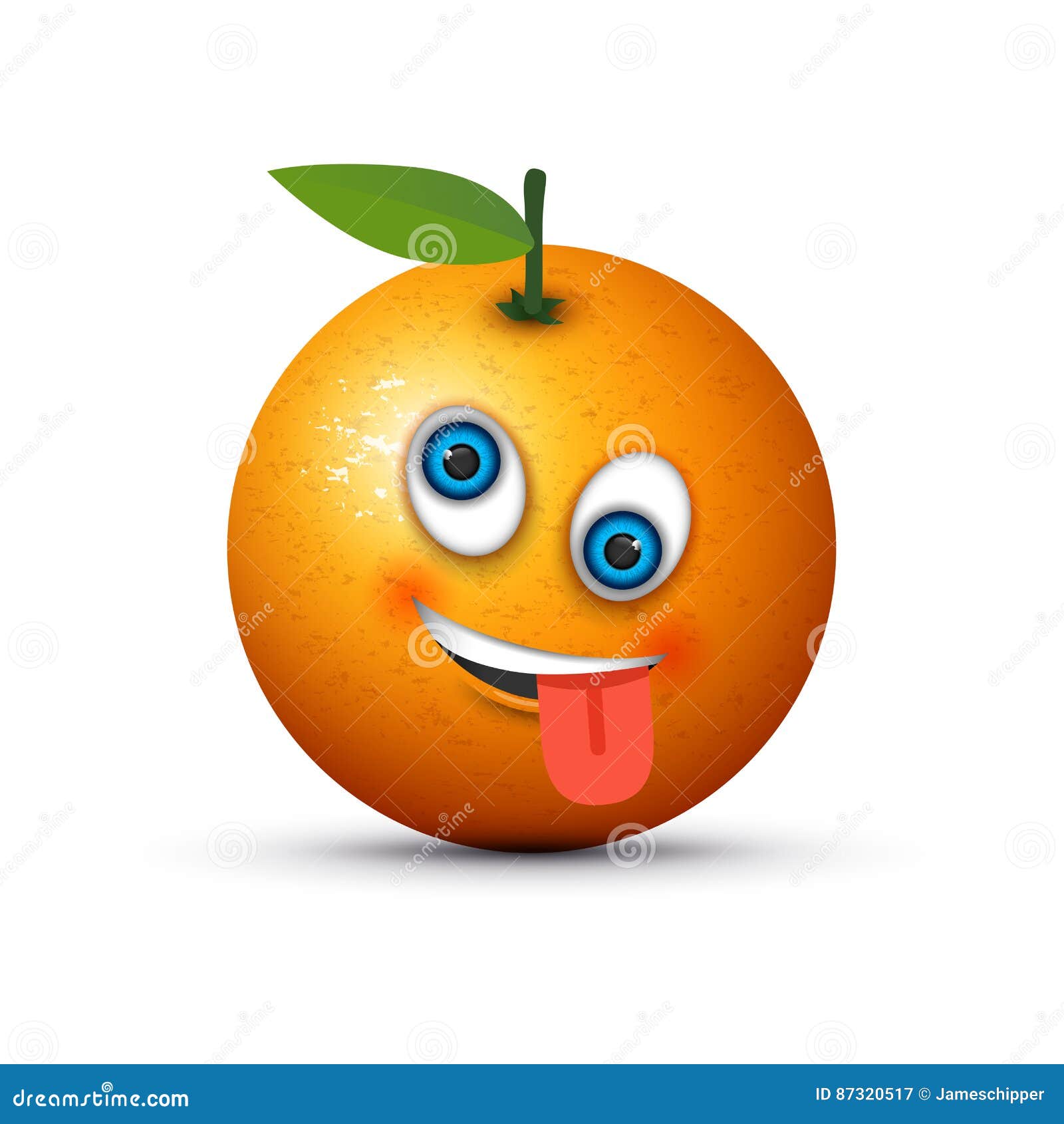 Orange crazy emoji stock vector. Illustration of isolated - 87320517