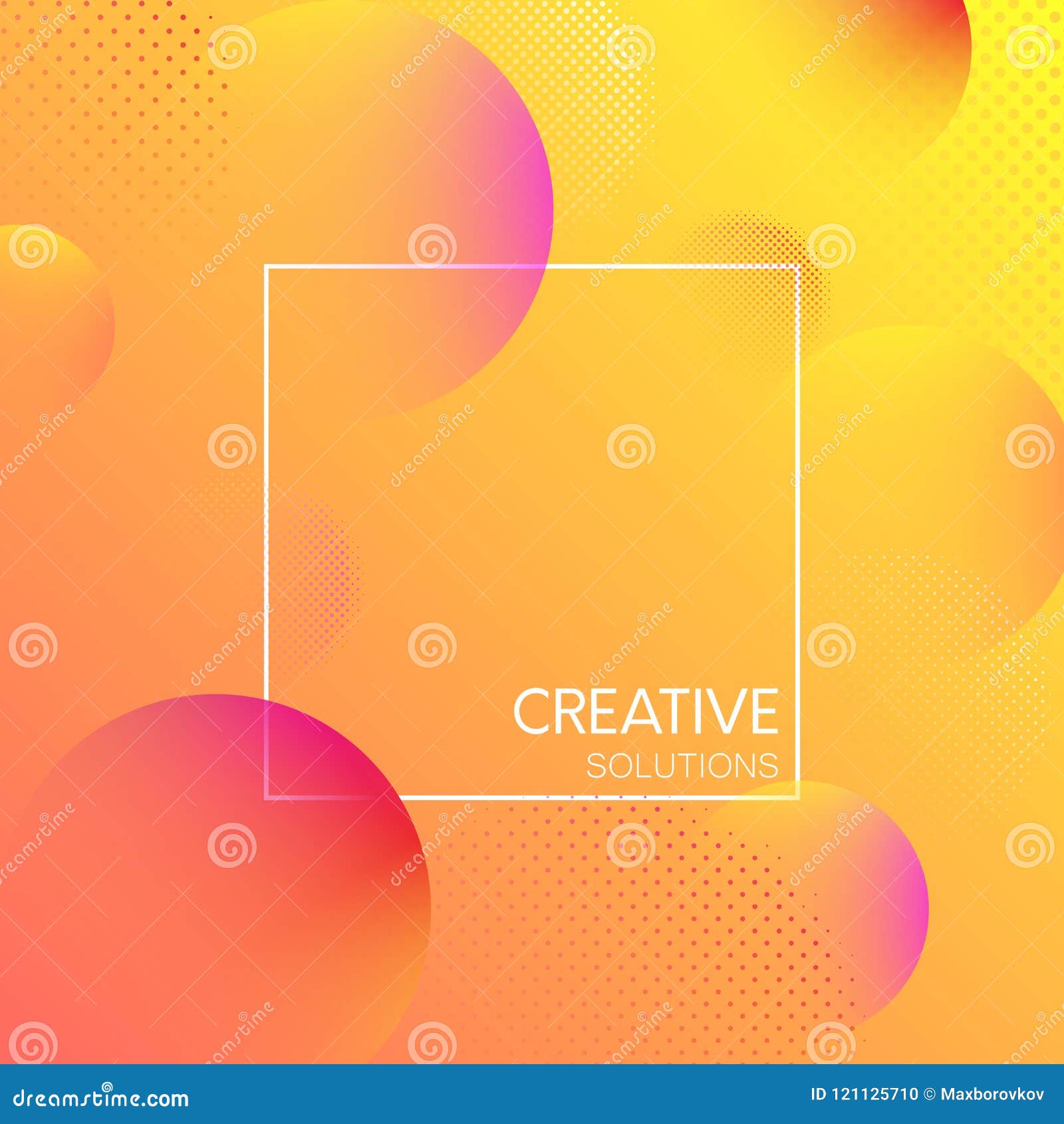 Orange Creative Solutions Background with Bubbles Pattern. Stock Vector ...