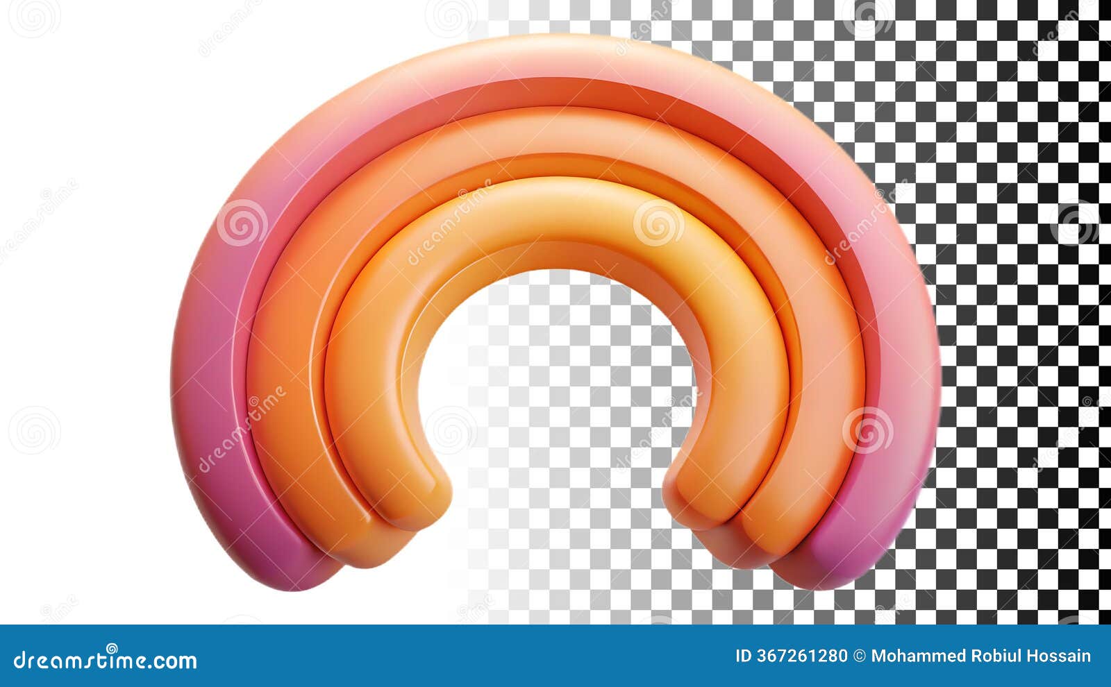 Orange Crescent Basic Simple Shapes Isolated On White Background ...
