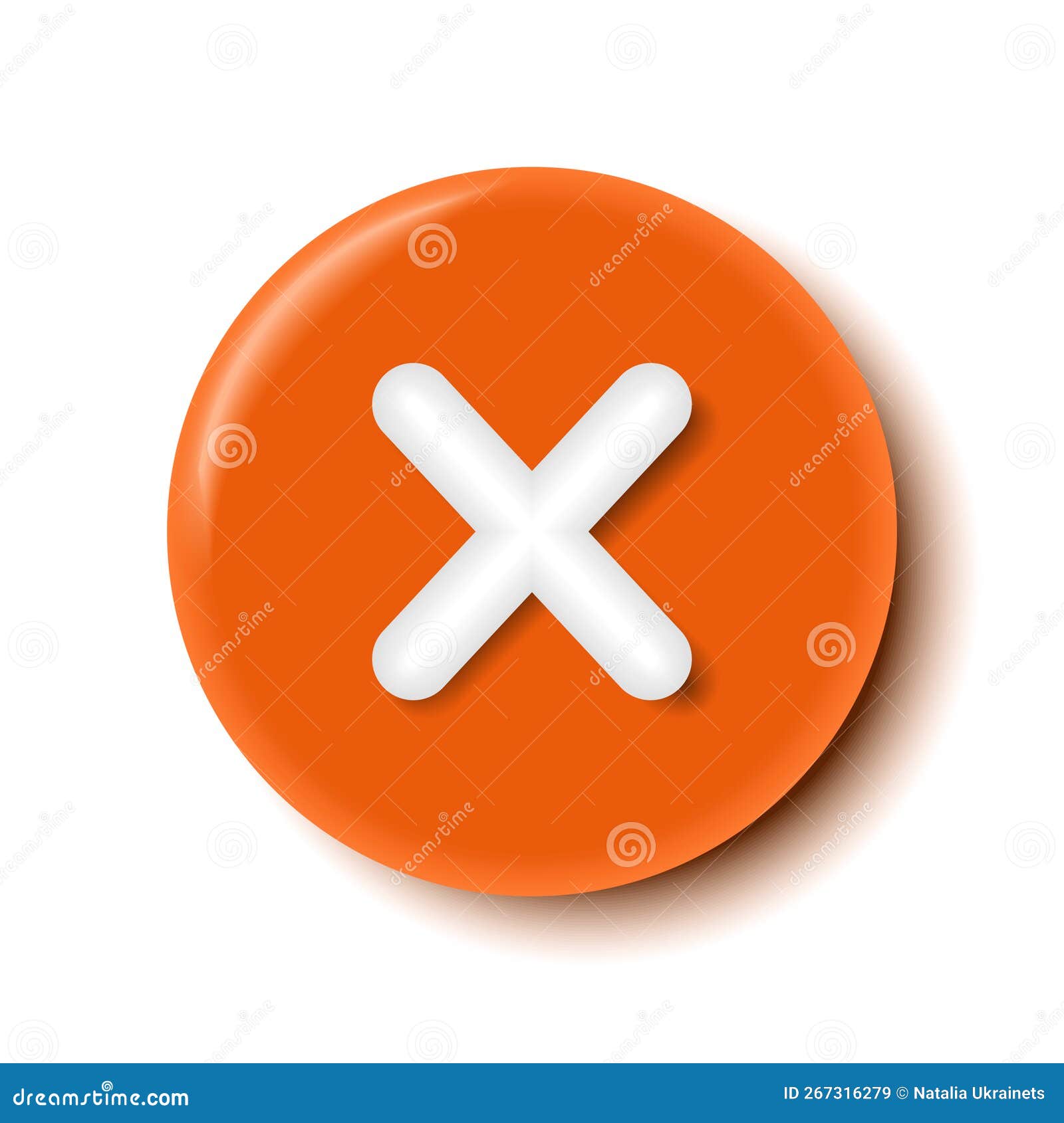 Orange cross mark icon stock vector. Illustration of design - 267316279