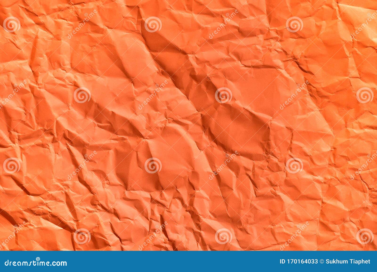 Orange Crumpled Paper Texture Stock Image - Image of design, grunge ...