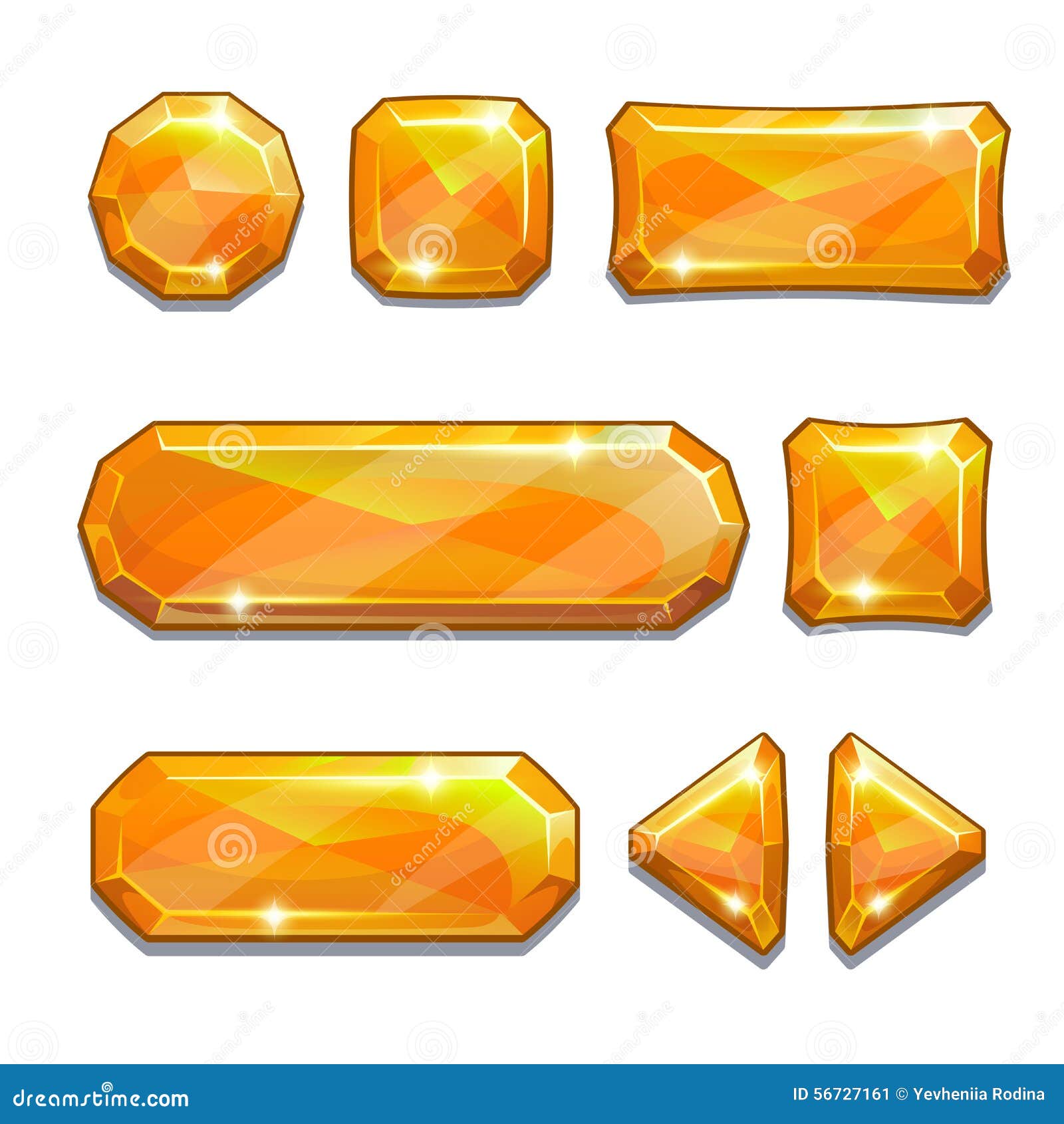 Orange crystal buttons stock illustration. Illustration of arrow - 56727161